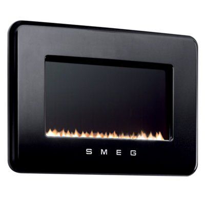 Smeg Retro Black Gas Fire | DIY at B&Q