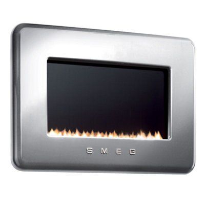 Smeg Retro Black Gas Fire | DIY at B&Q
