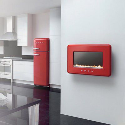 Smeg Retro Red Gas Fire