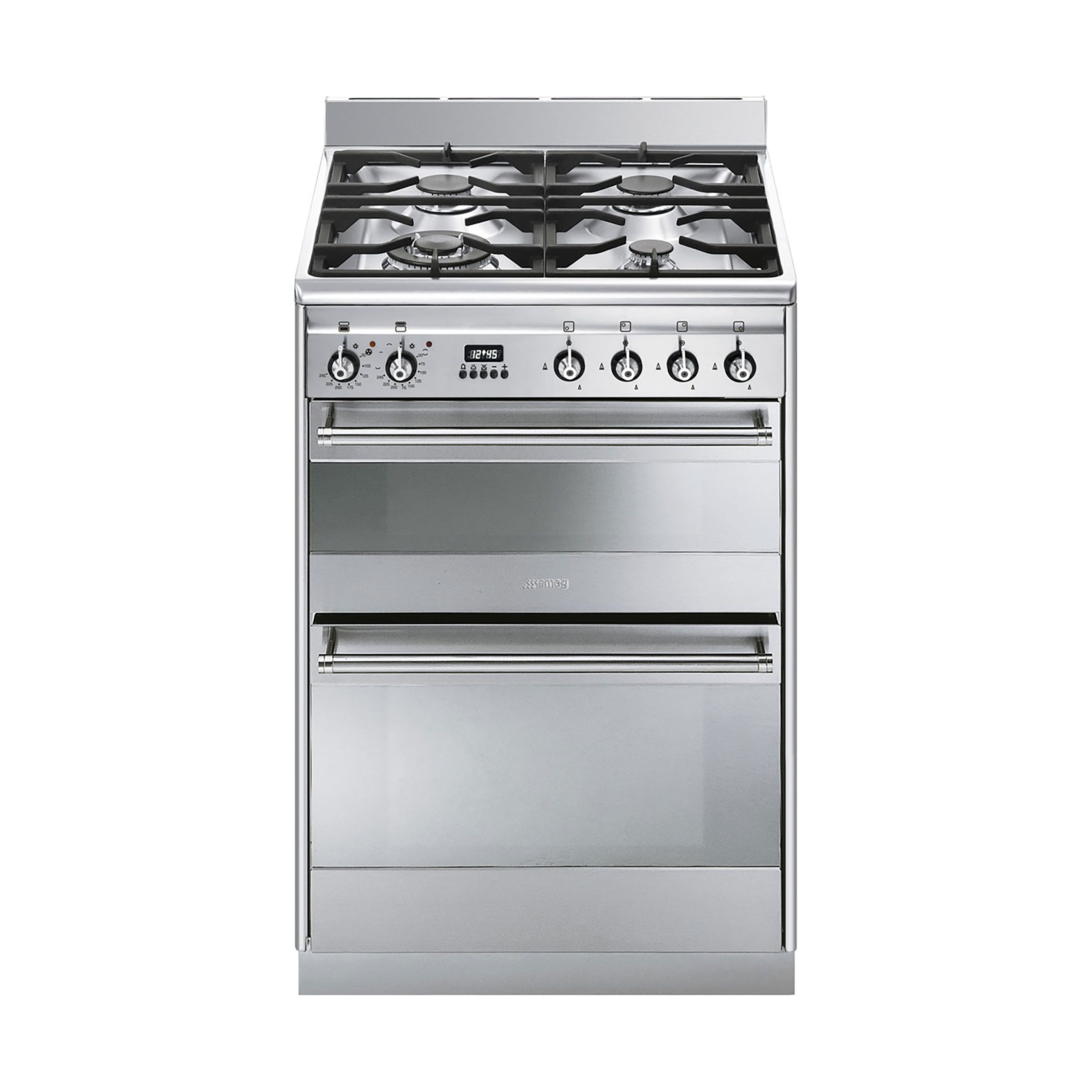 Smeg SUK62MX8_SS 60cm Double Electric & gas Cooker with Gas Hob ...
