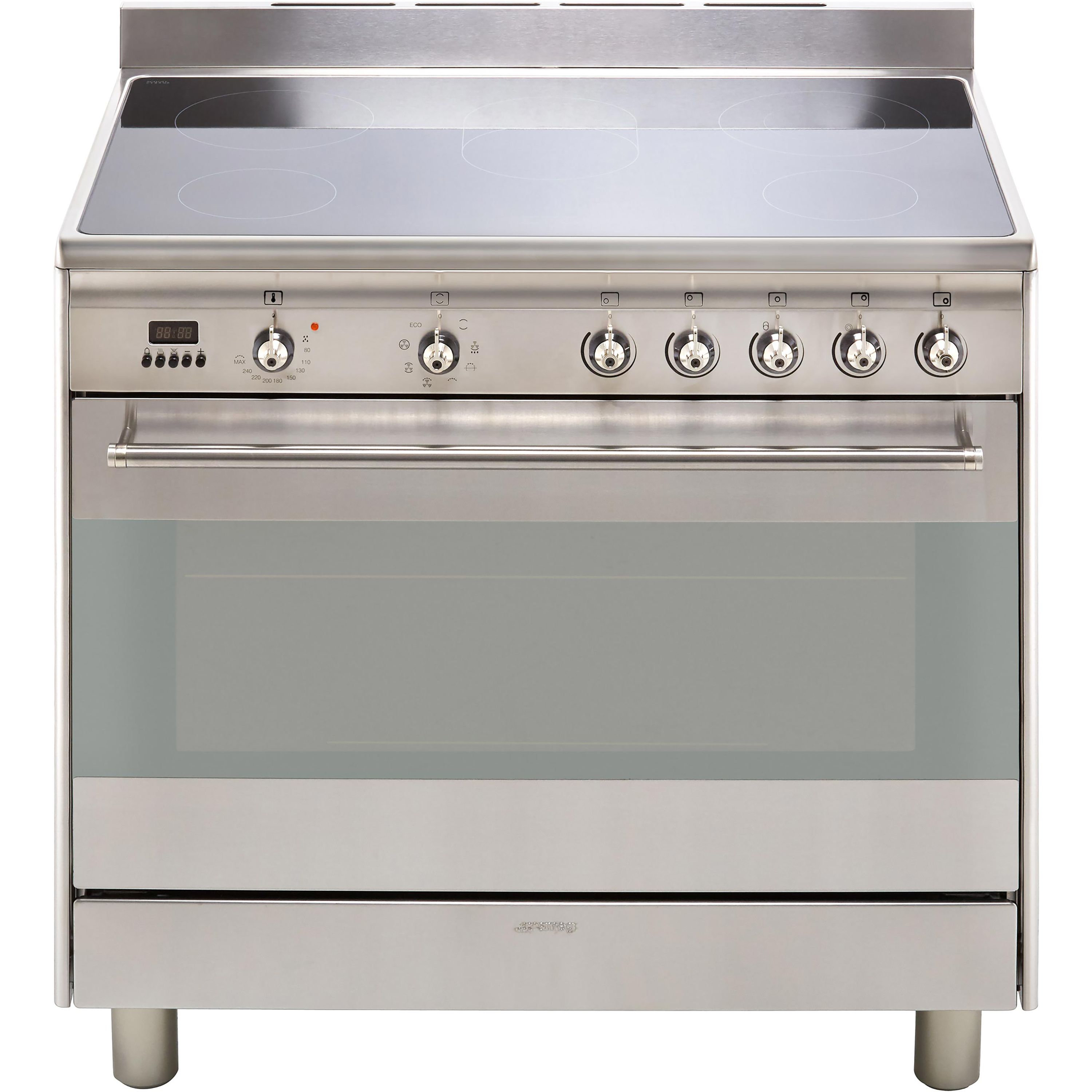Smeg SUK91CMX9_SS Freestanding Electric Range cooker with Ceramic Hob ...