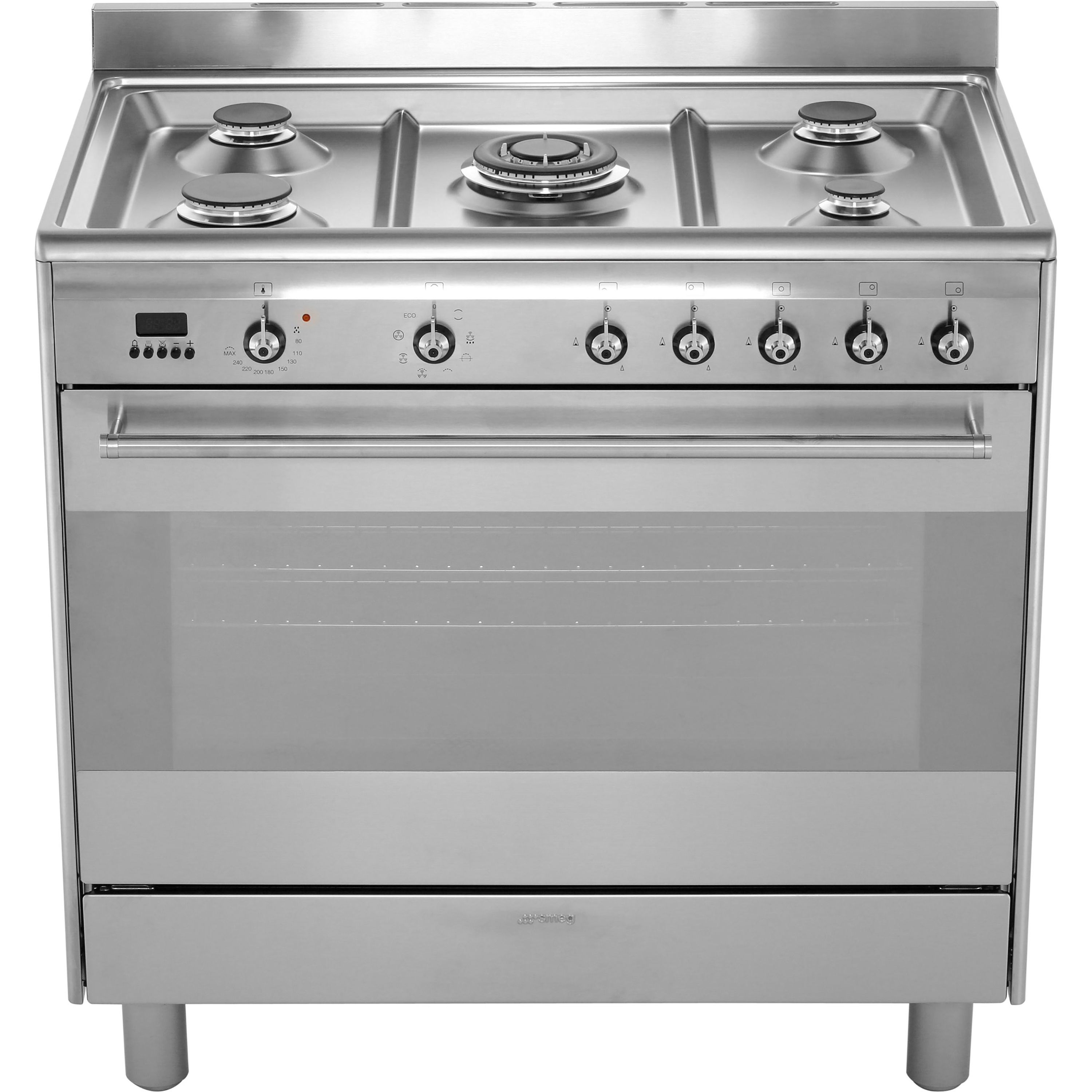 Smeg SUK91MFX9_SS Freestanding Electric & gas Range cooker with Gas Hob ...