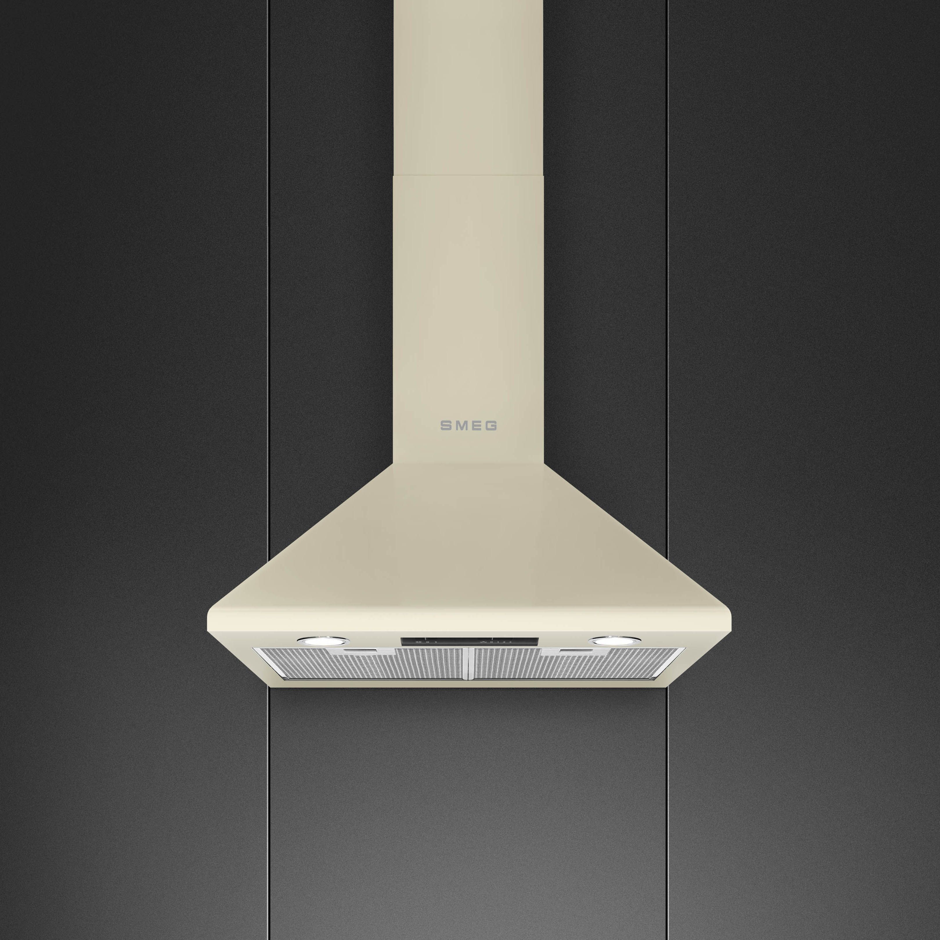 SMEG VICTORIA KSED65PE_CR METAL CHIMNEY COOKER HOOD (W)60CM - CREAM
