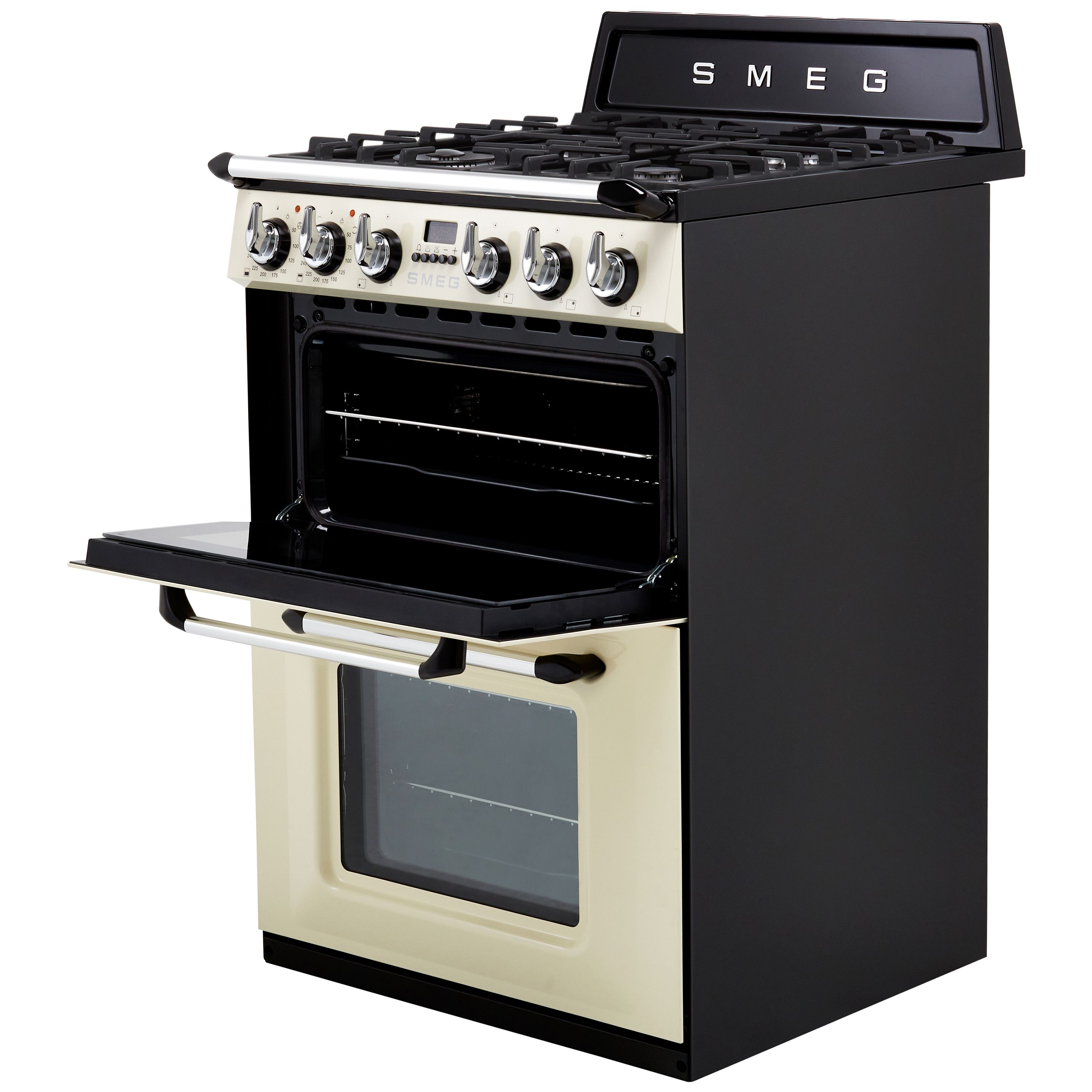 Smeg victoria-TR62P 60cm Double Electric & gas Cooker with Gas Hob - Cream
