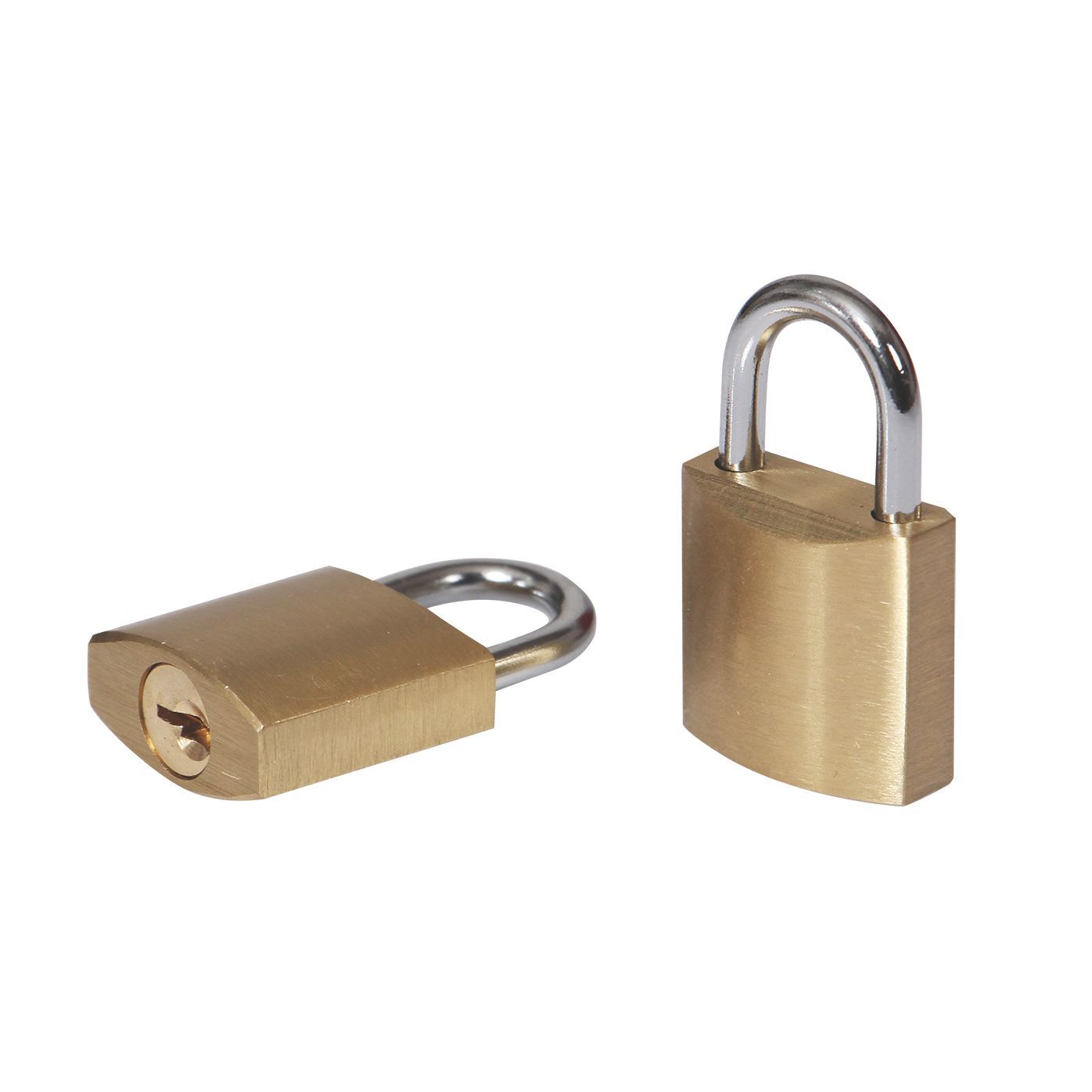 Smith & Locke Brass Open shackle Padlock (W)21mm, Pack of 2 | DIY at B&Q