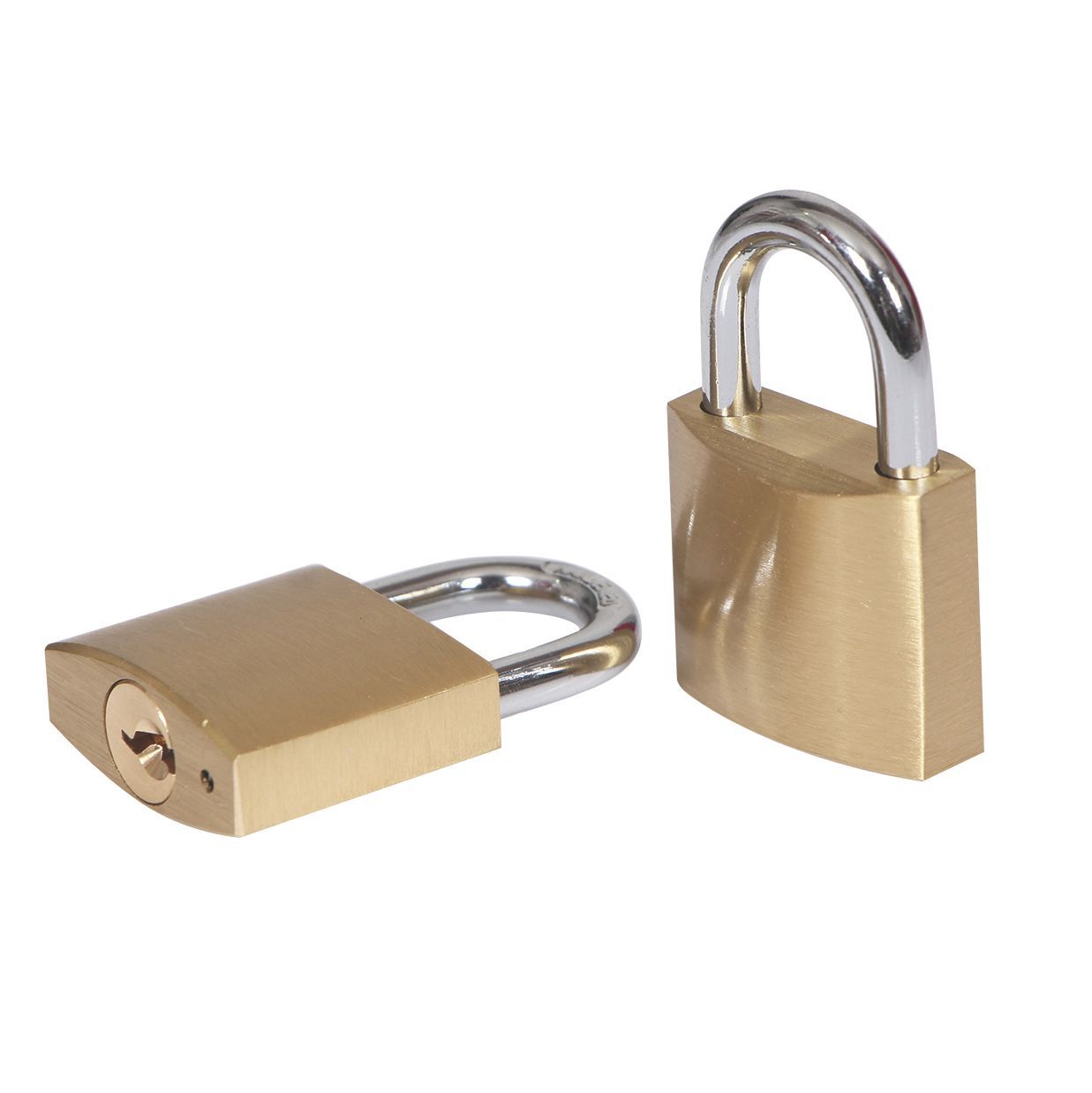Smith & Locke Brass Open shackle Padlock (W)40mm, Pack of 2 at B&Q