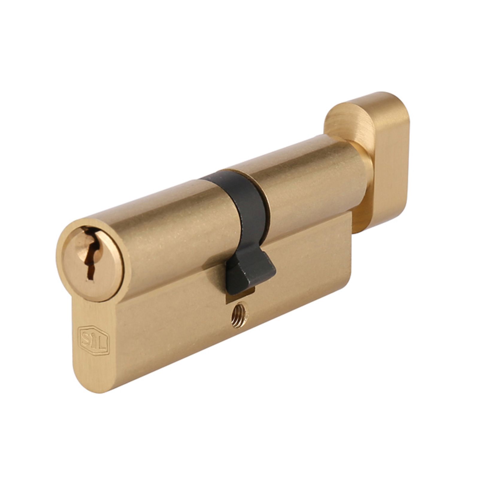 Smith & Locke Brass Single Euro Thumbturn Cylinder lock, (L)80mm (W ...