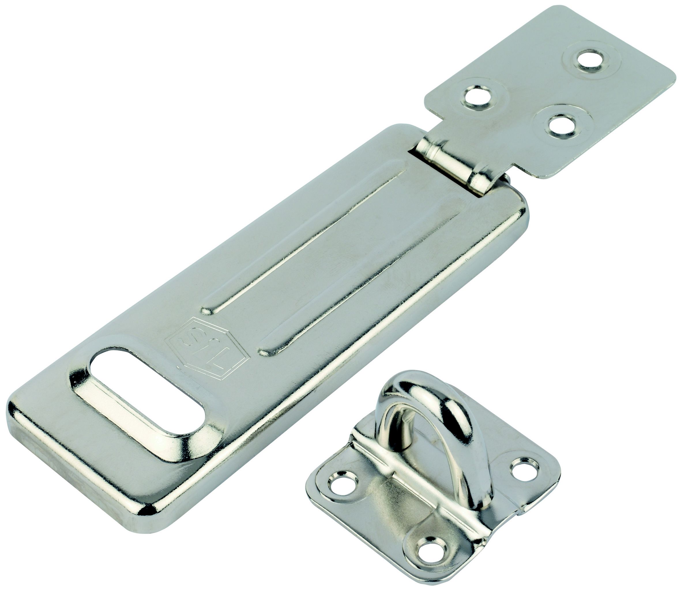 Smith & Locke Galvanised Steel Hasp & staple, (L)118mm (W)45mm