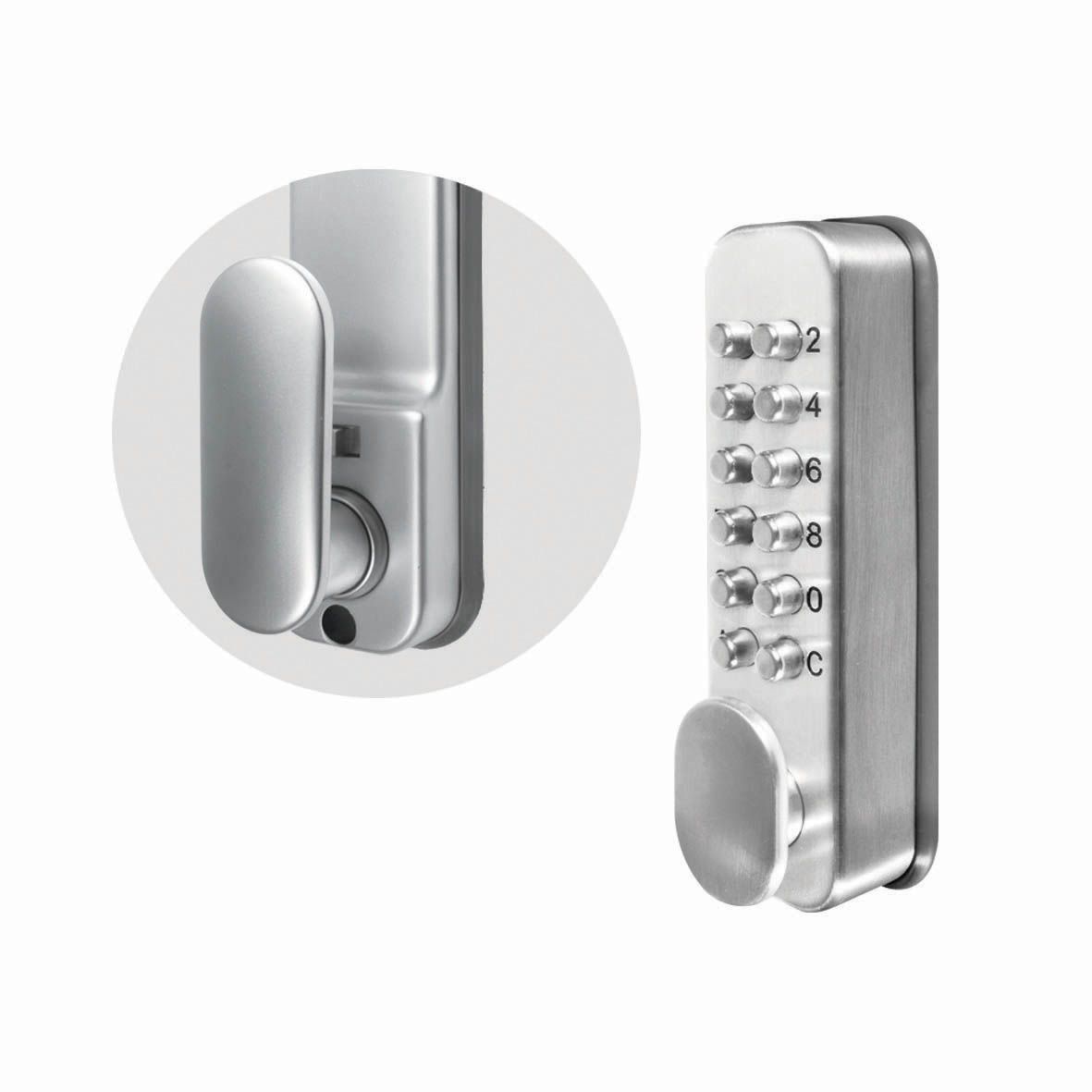 Smith & Locke Grey Zinc alloy 4-6 digit Push-button lock | DIY at B&Q