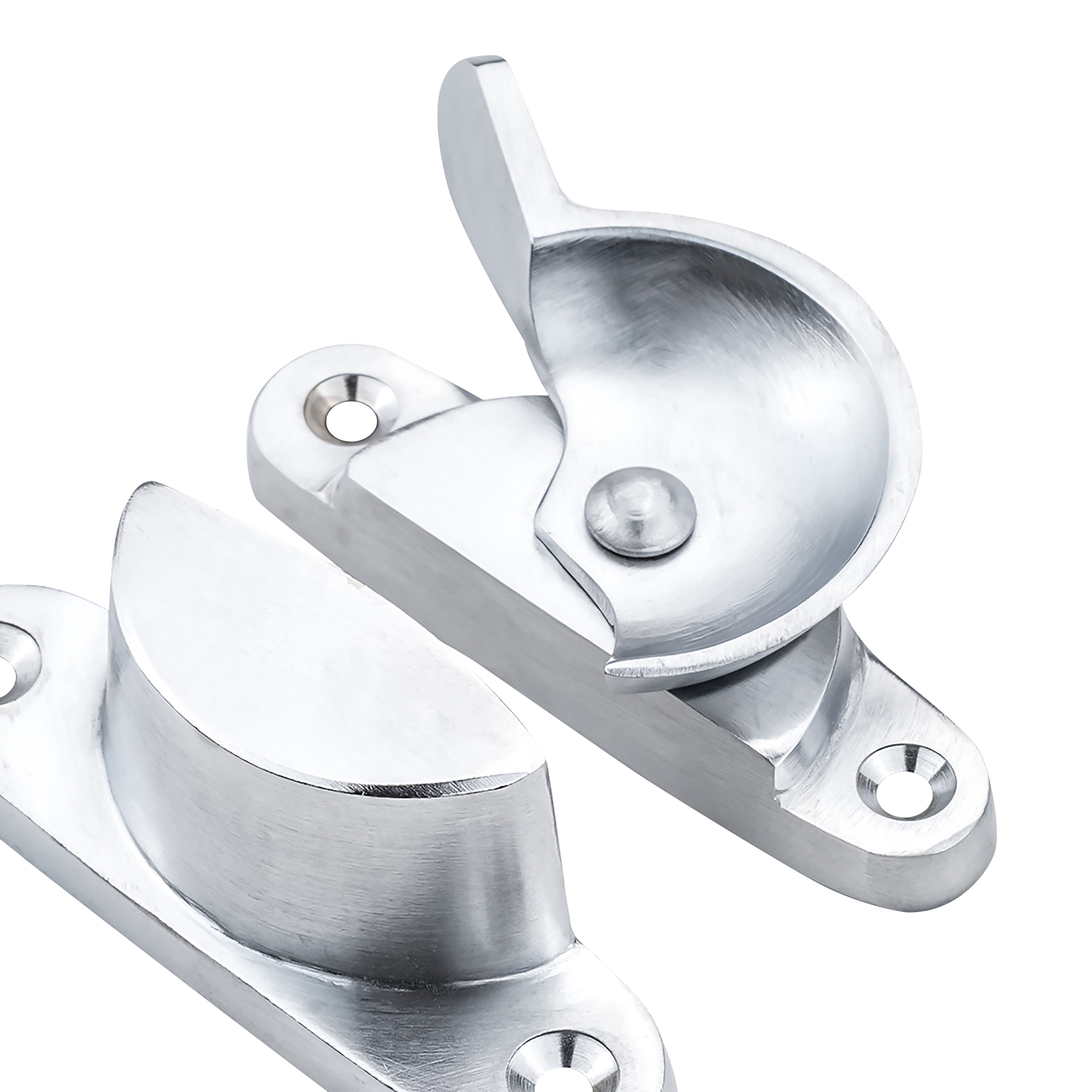 Smith & Locke Satin Brass Chrome effect Fitch fastener