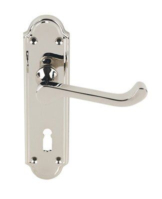 Smith & Locke Sherborne Polished Chrome effect Zinc alloy Lock Door ...