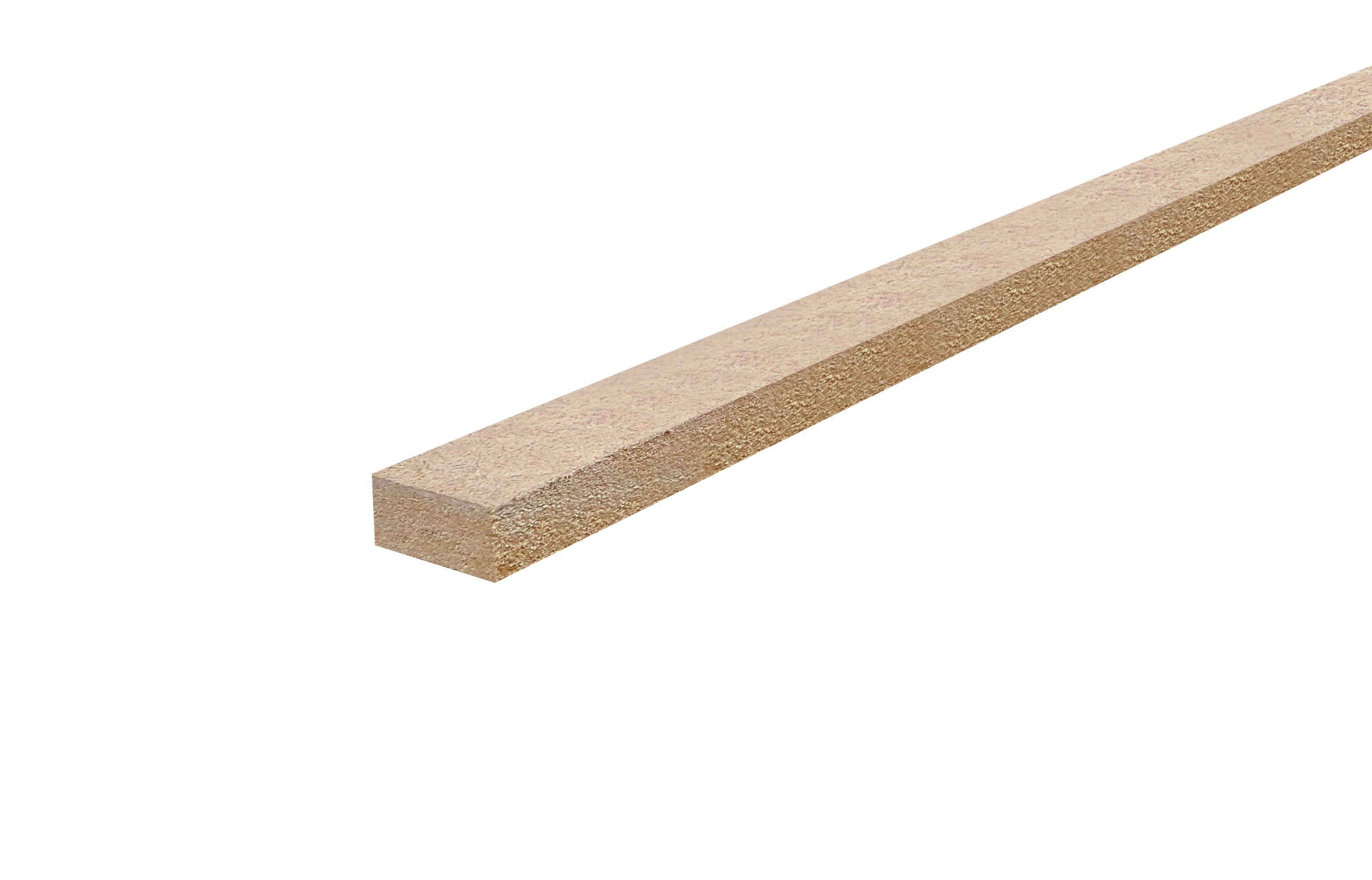 Smooth Square edge MDF Stripwood (L)2.4m (W)25mm (T)18mm | DIY at B&Q