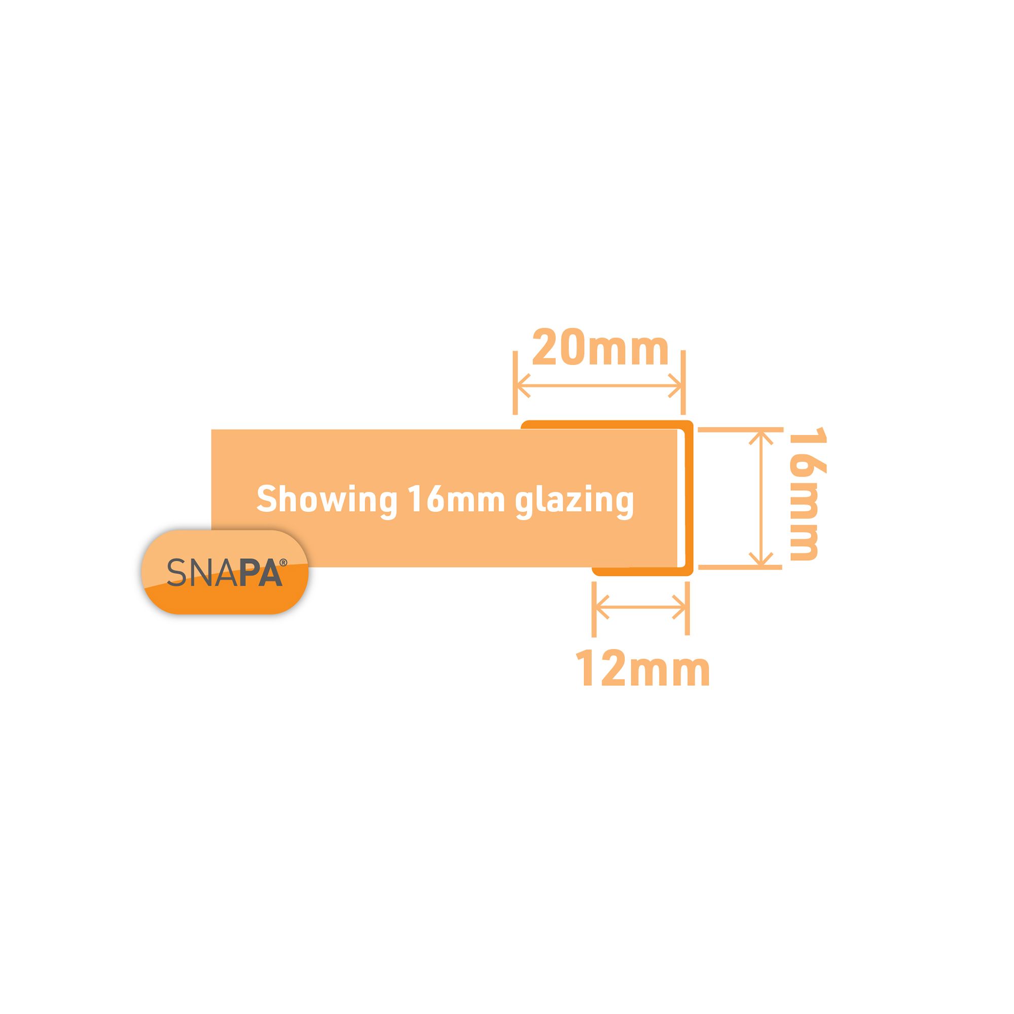 SNAPA Clear 16mm Capping strip (W)20mm