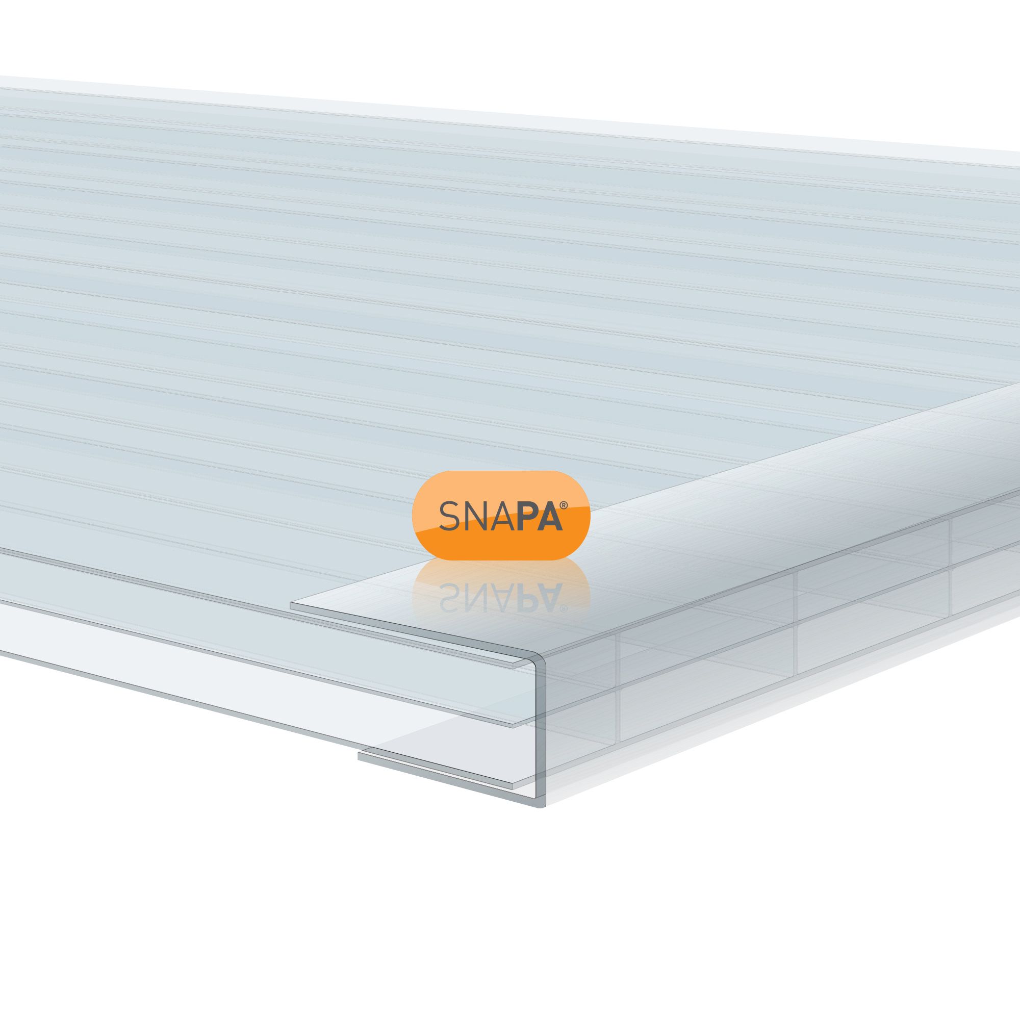 SNAPA Clear Capping strip (W)20mm