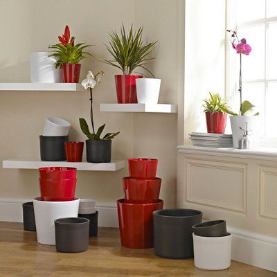 Soendgen Keramik Mali Red Ceramic Plant pot (Dia) 35cm