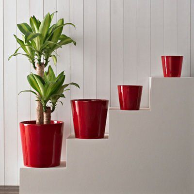 Soendgen Keramik Mali Red Ceramic Plant pot (Dia) 35cm