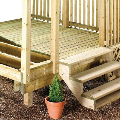 Softwood 3 step Deck riser (L) 813mm | £9 at B&Q