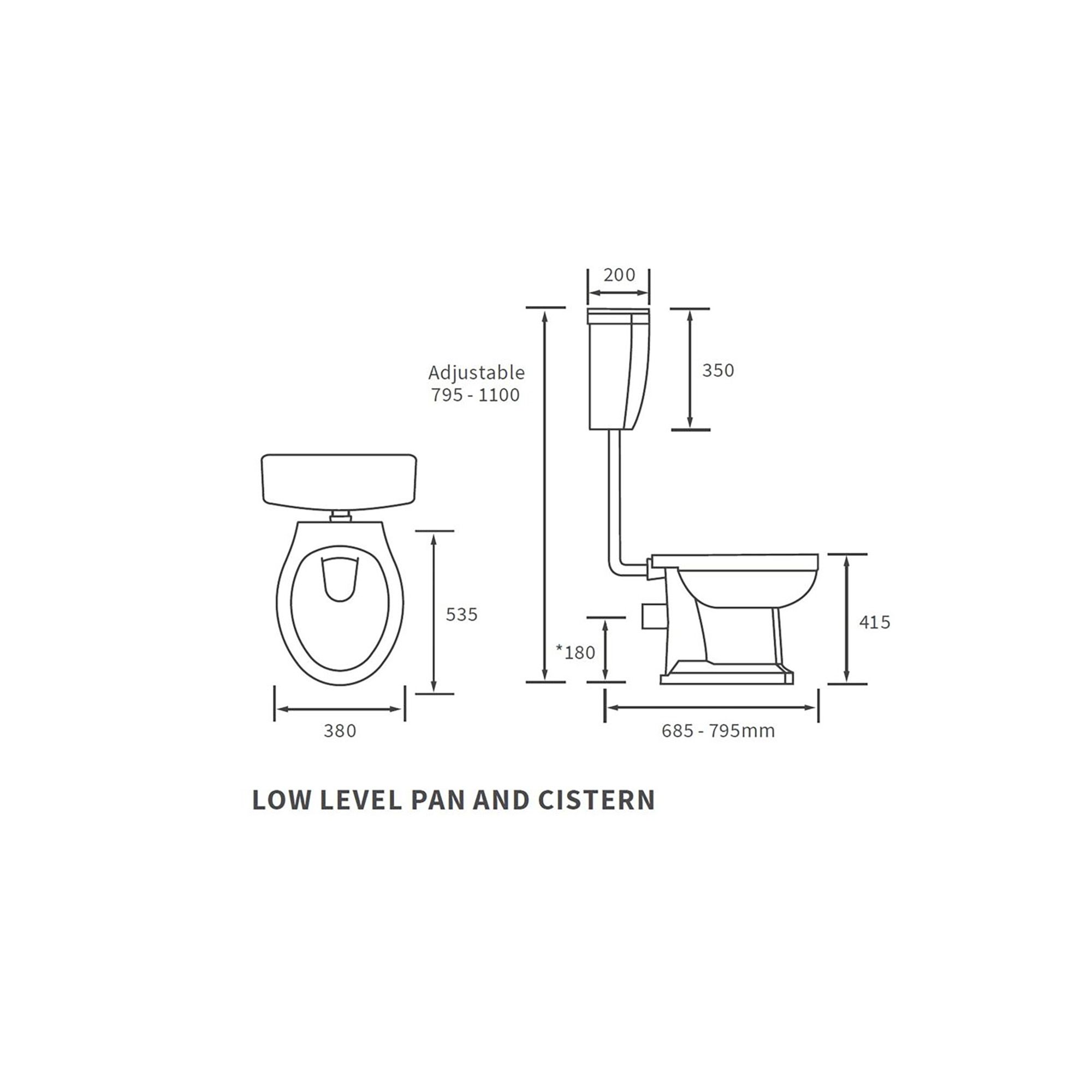 Somerton White Open back Toilet set with Grey ash Soft close seat & Low ...