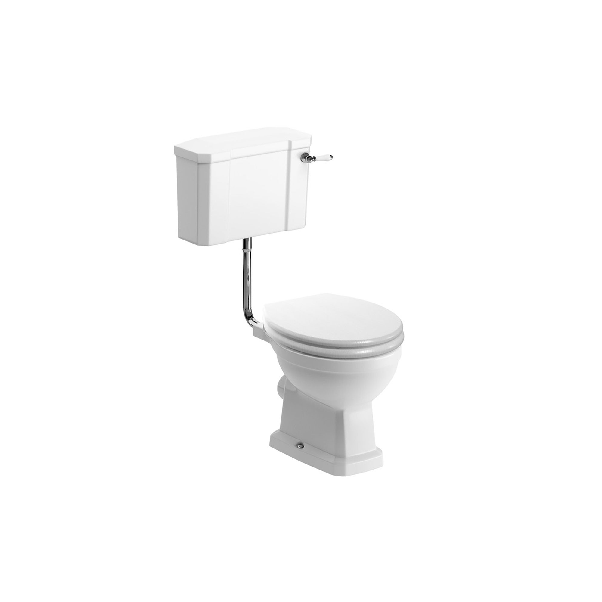 Somerton White Open back Toilet set with Satin Soft close seat & Low ...