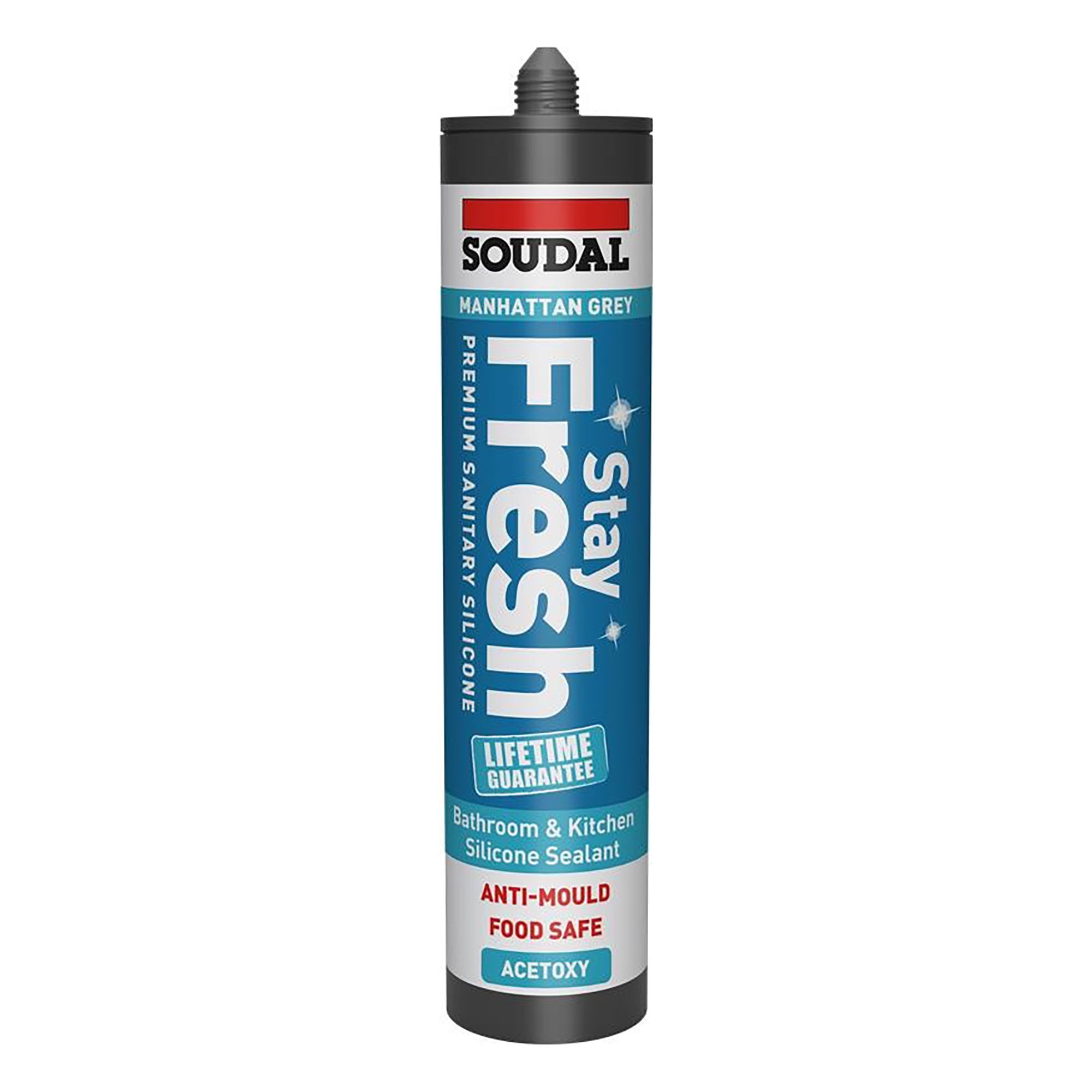 Soudal Manhattan Grey Silicone-based Bathroom & kitchen Cartridge ...