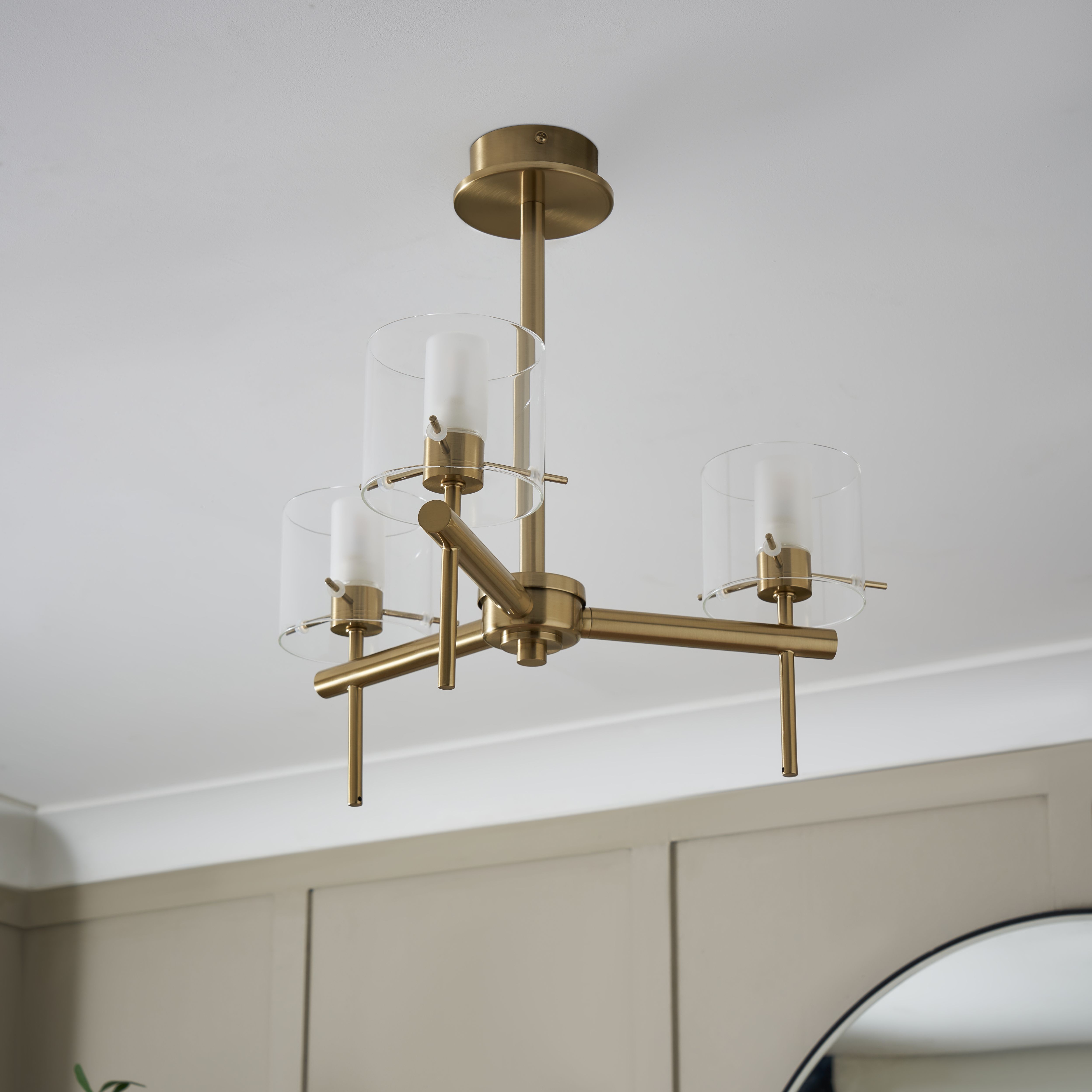 Spa Gene Satin Brass effect Triple Wired LED