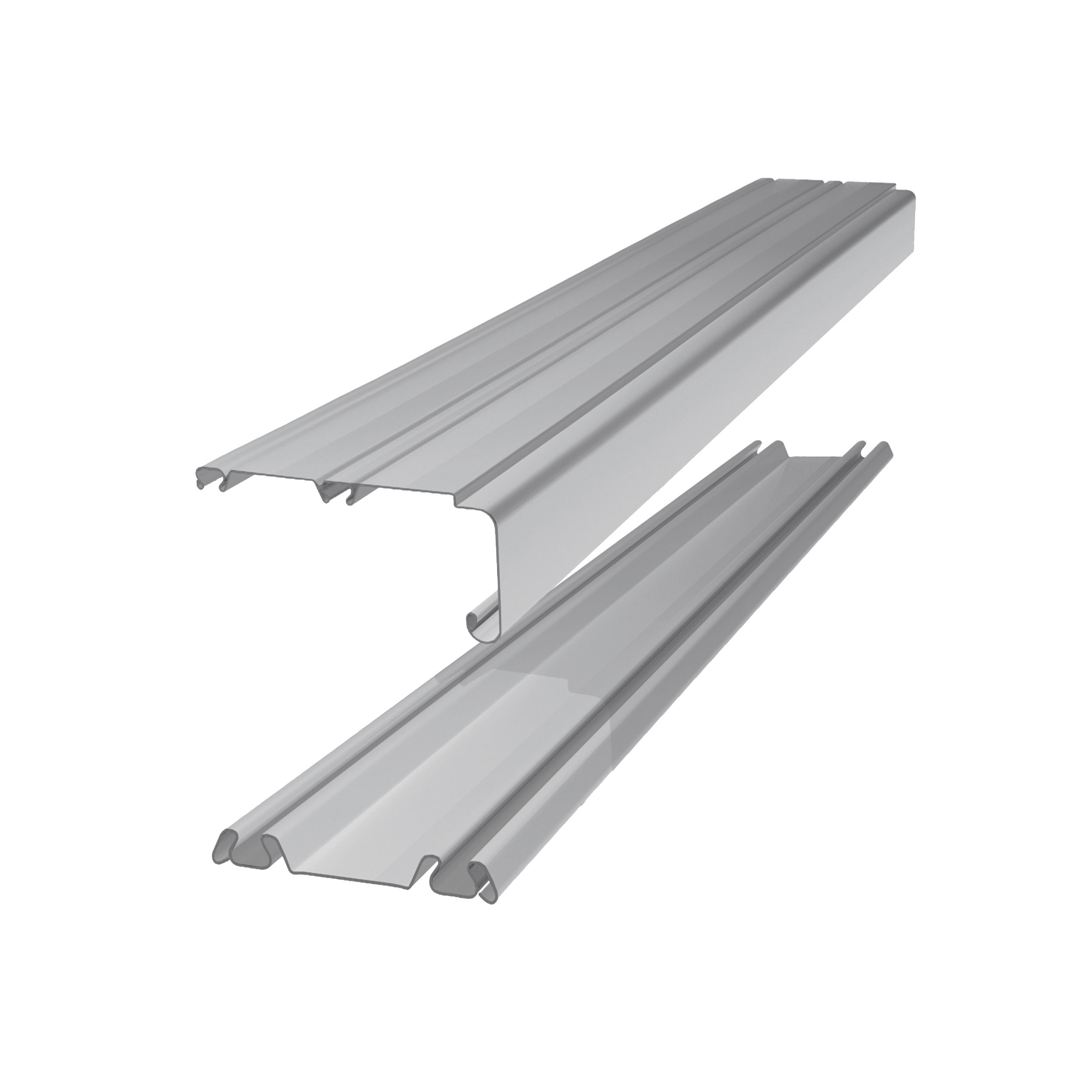 Spacepro Dove grey Sliding wardrobe door track set (L)3606mm