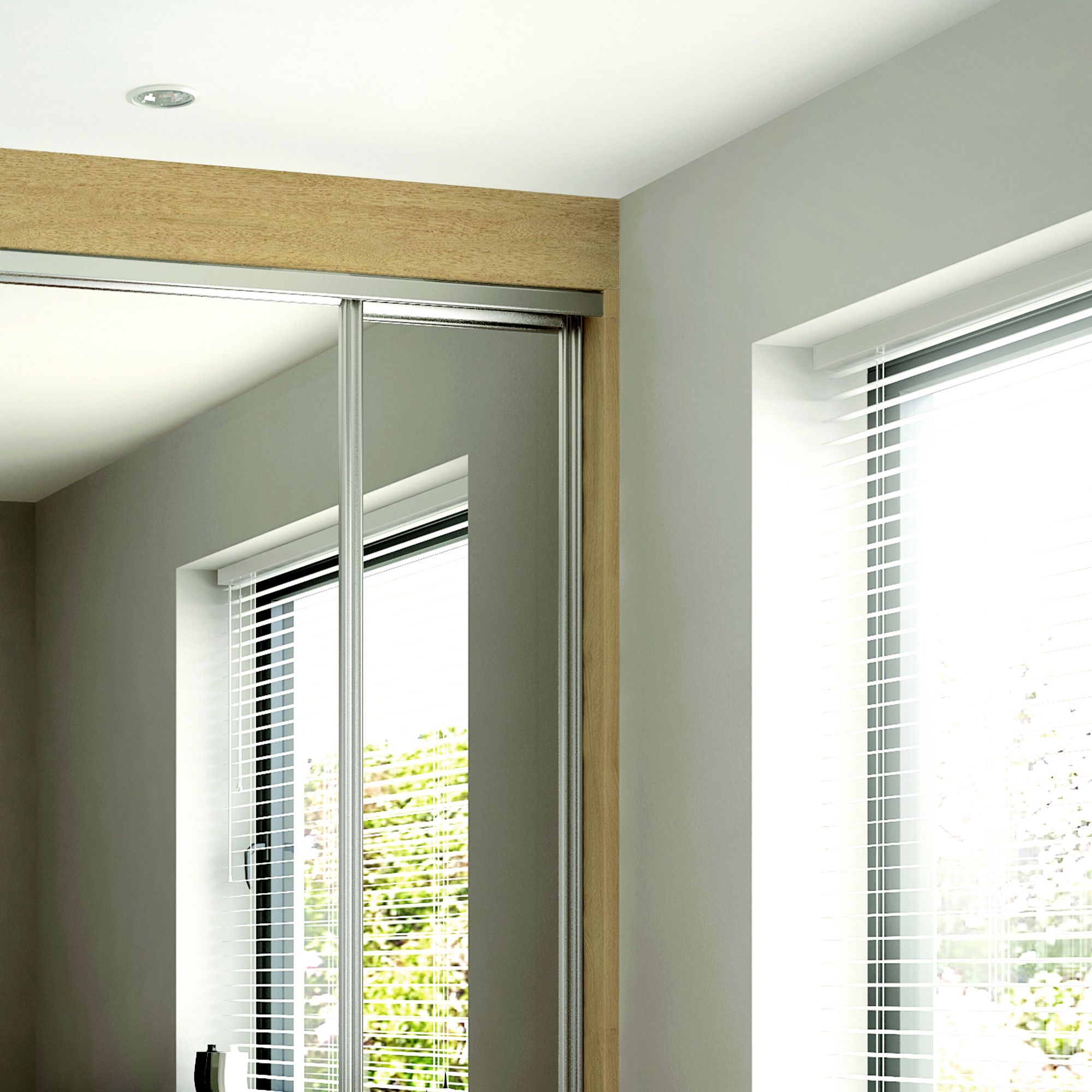 Spacepro Kendal Full panel Matt kendal oak Wardrobe Liner panel (W)90mm