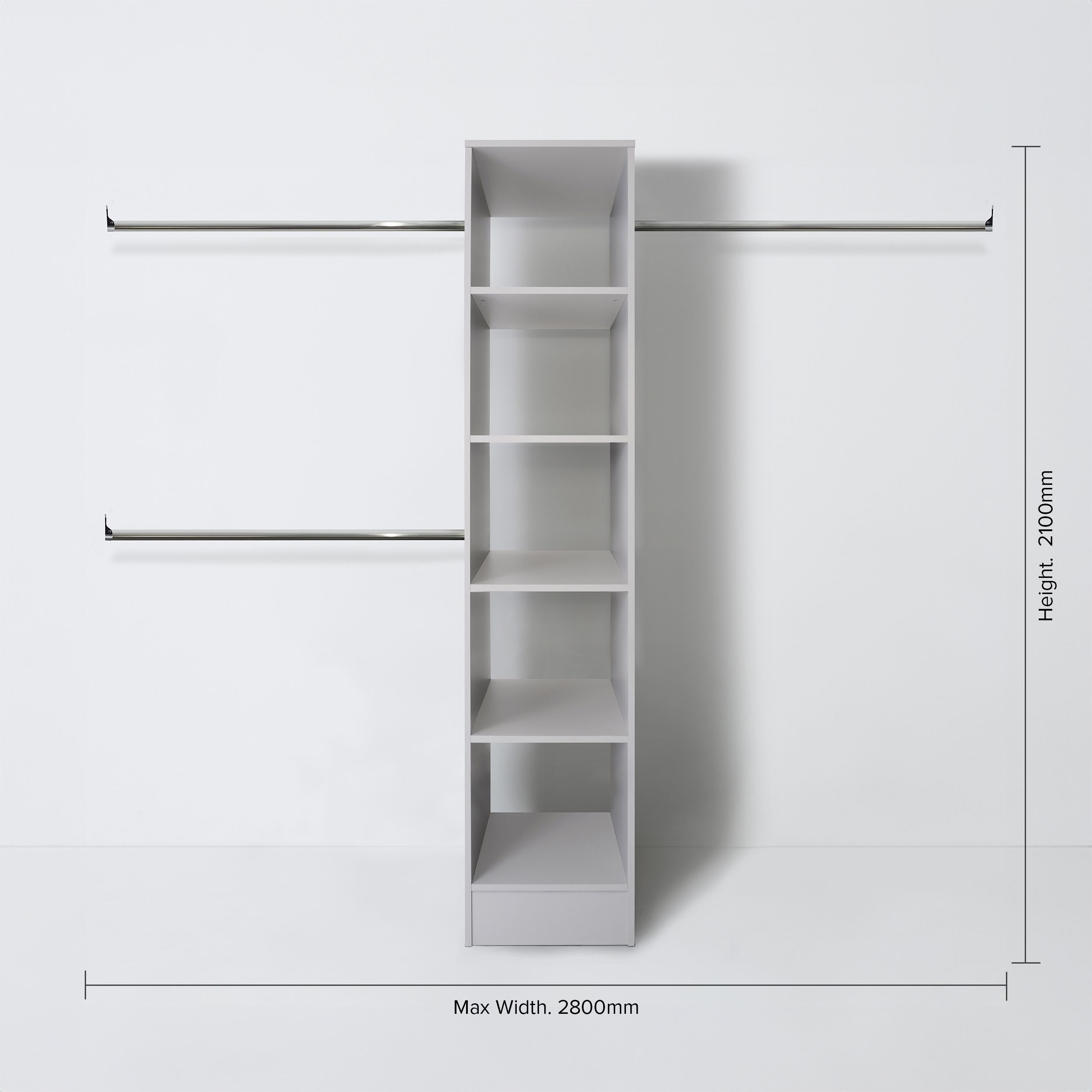 Spacepro Modular Cashmere Tower unit (H)2100mm (W)450mm (D)500mm