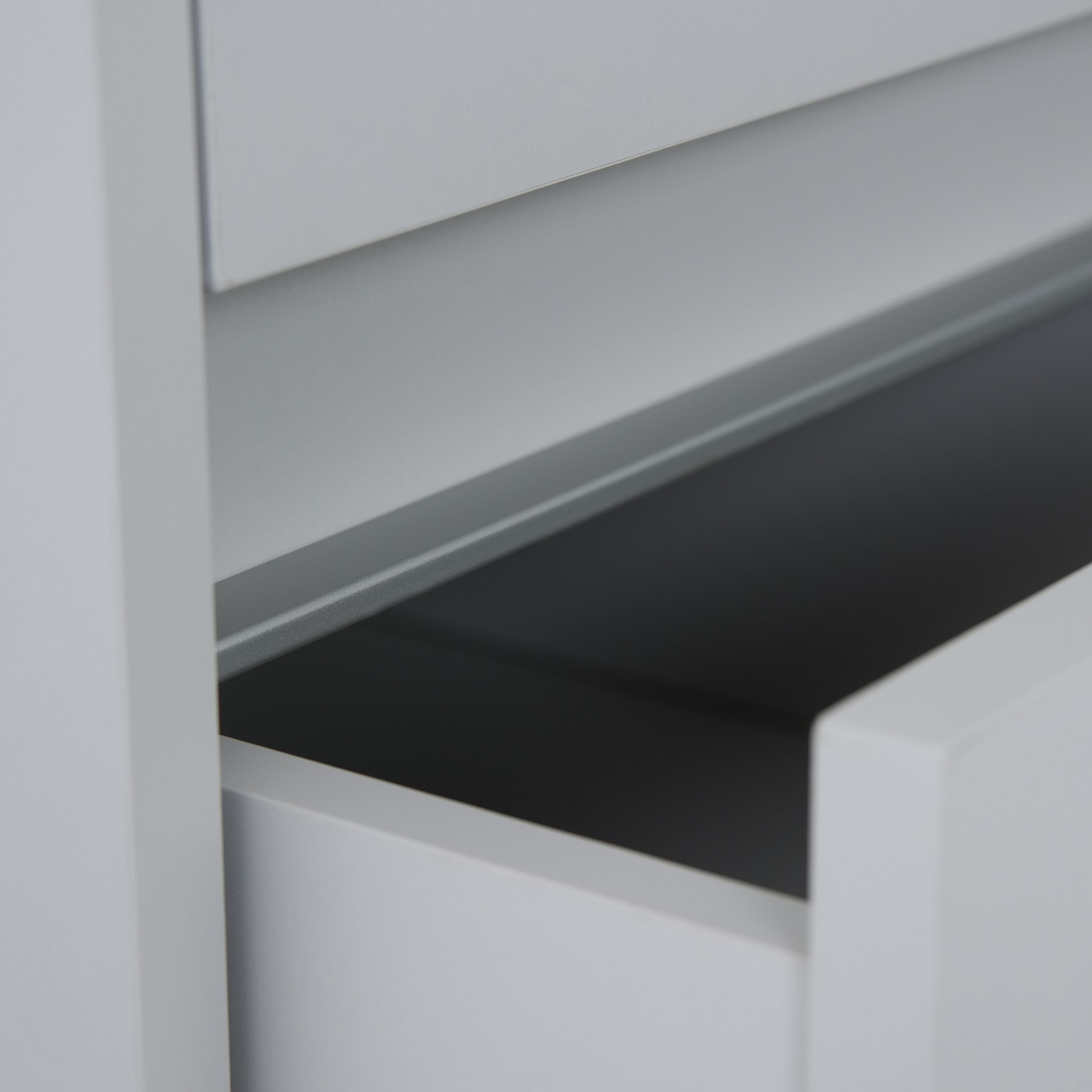 SPACEPRO MODULAR DOVE GREY 3 DRAWER TOWER UNIT (H)2100MM (W)600MM (D)500MM