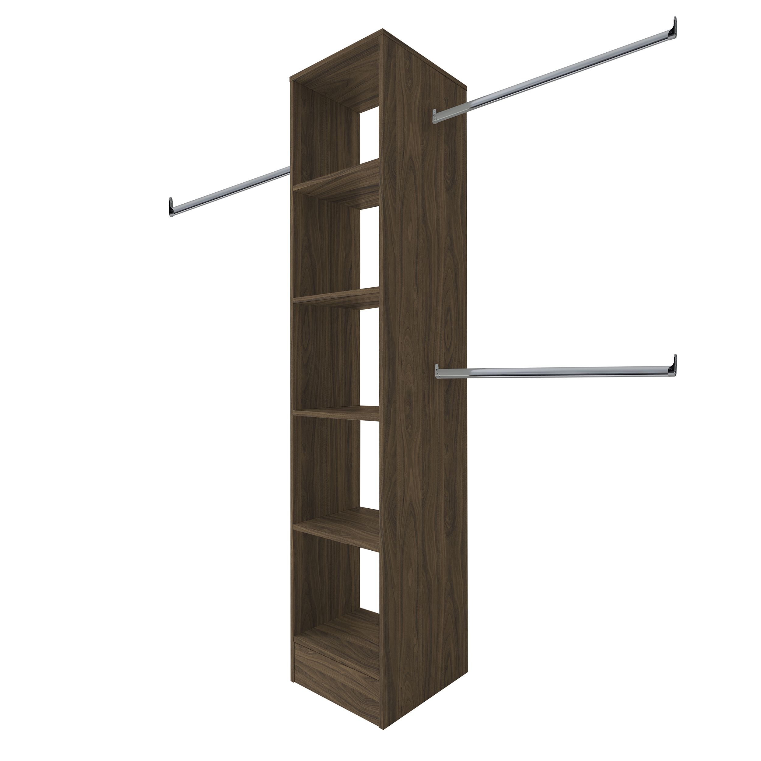 Spacepro Modular Walnut effect Tower unit (H)2100mm (W)450mm (D)500mm