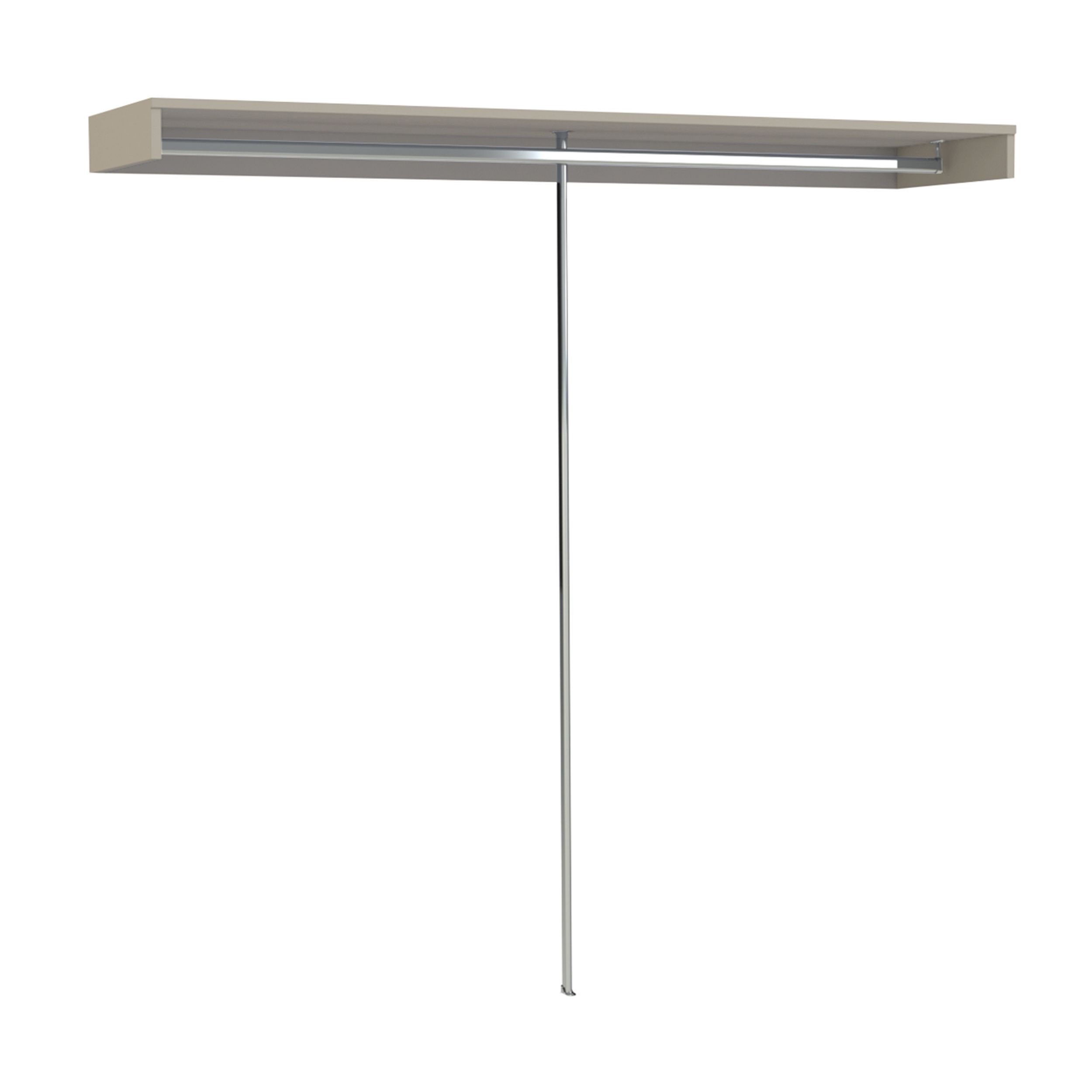 Spacepro Pebble grey Wardrobe Shelf & Hanging Rail Storage kit (H ...