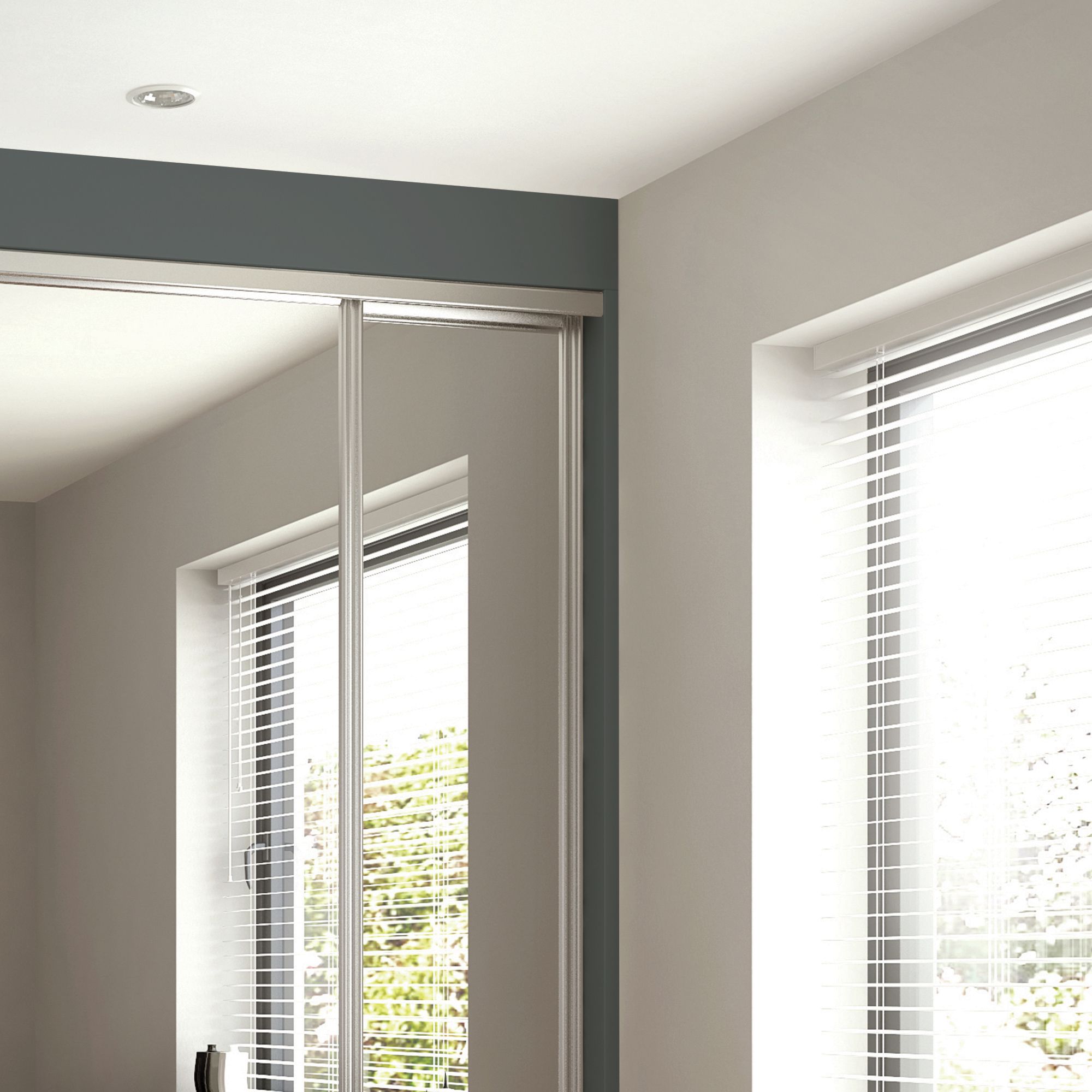 Spacepro Sliding Wardrobes Accessories Graphite Wardrobe Liner panel (W ...