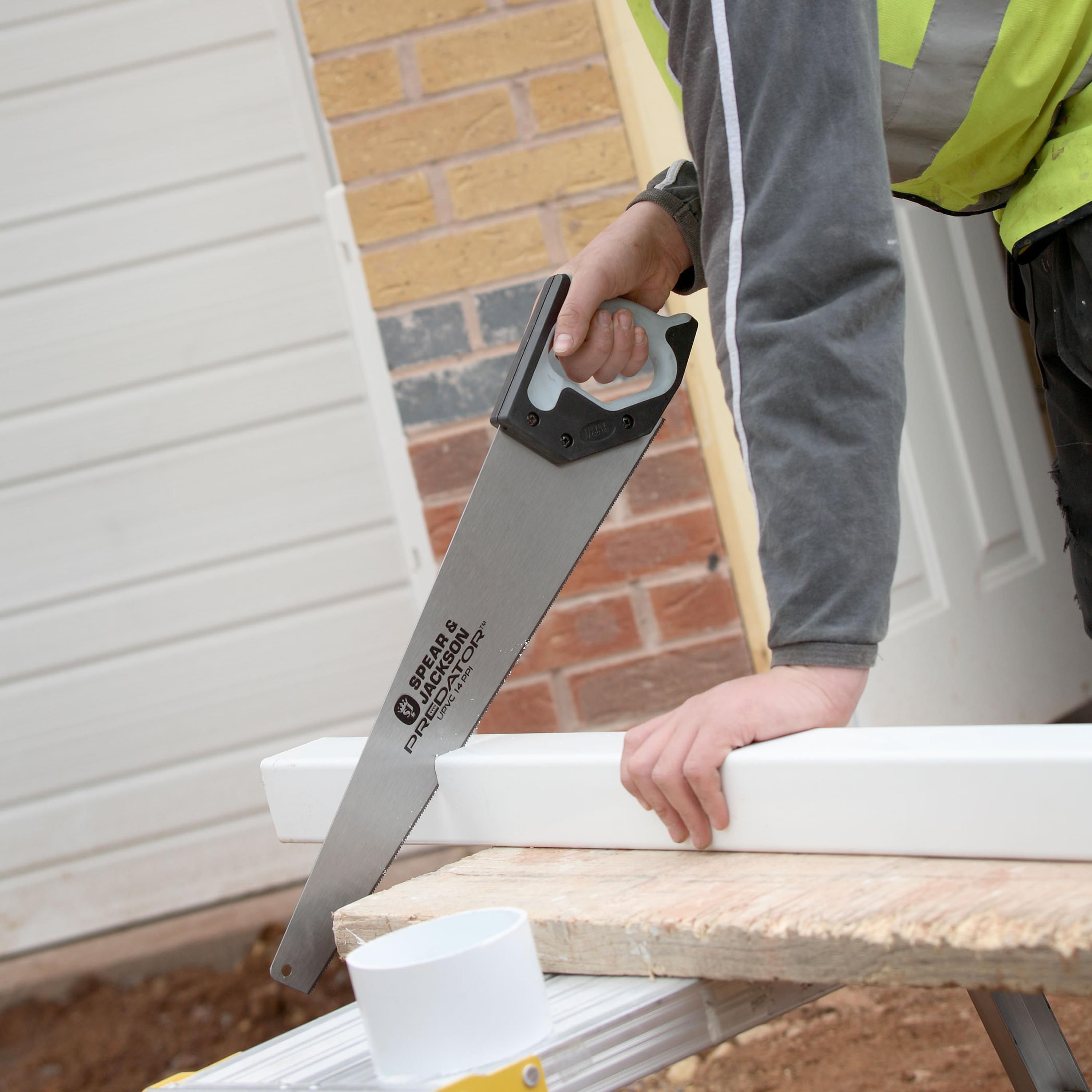 Spear & Jackson Predator 510mm Fast fine Soft-grip Blue PVC saw, 14 TPI ...