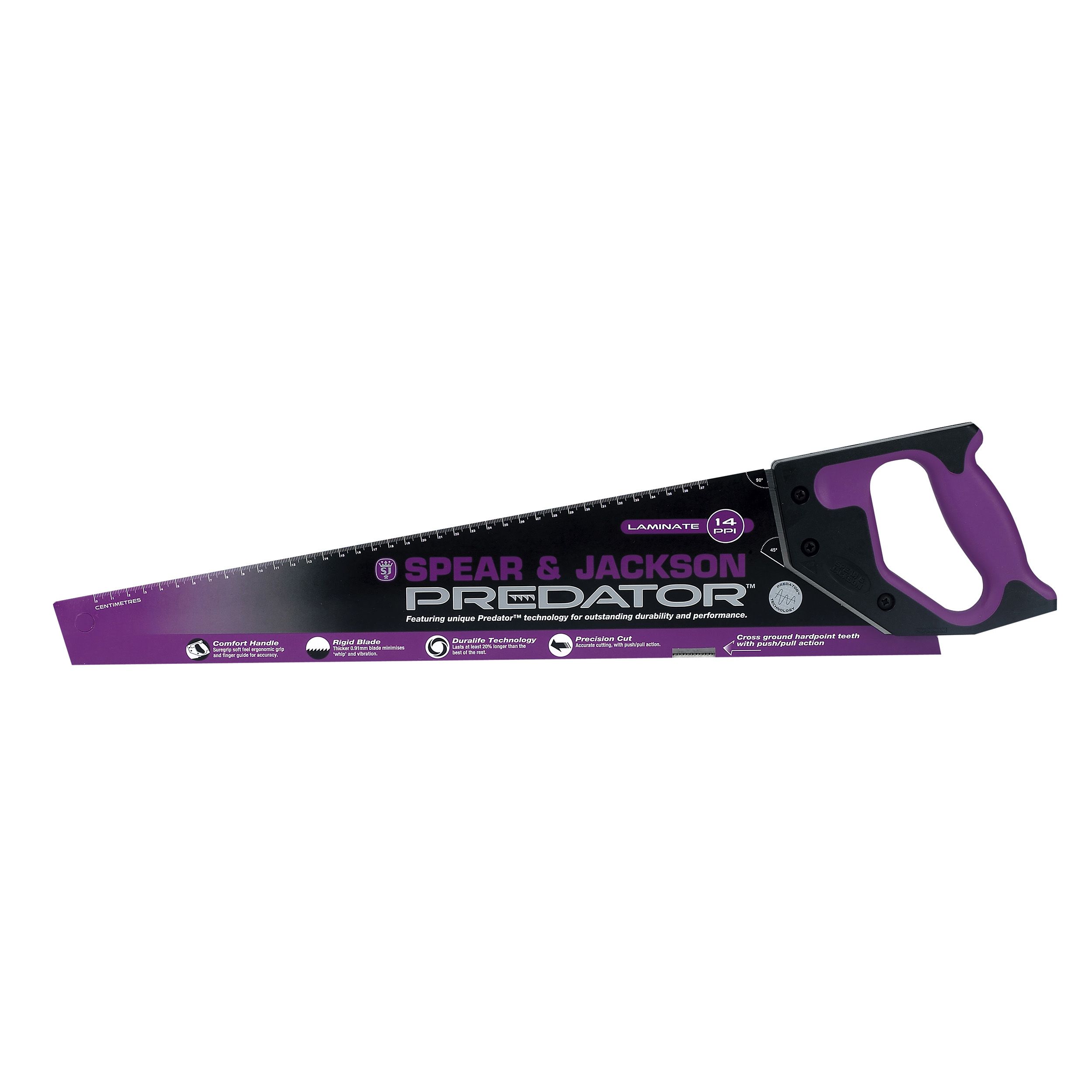 Spear & Jackson Predator 510mm Fast fine Soft-grip Purple Flooring saw ...