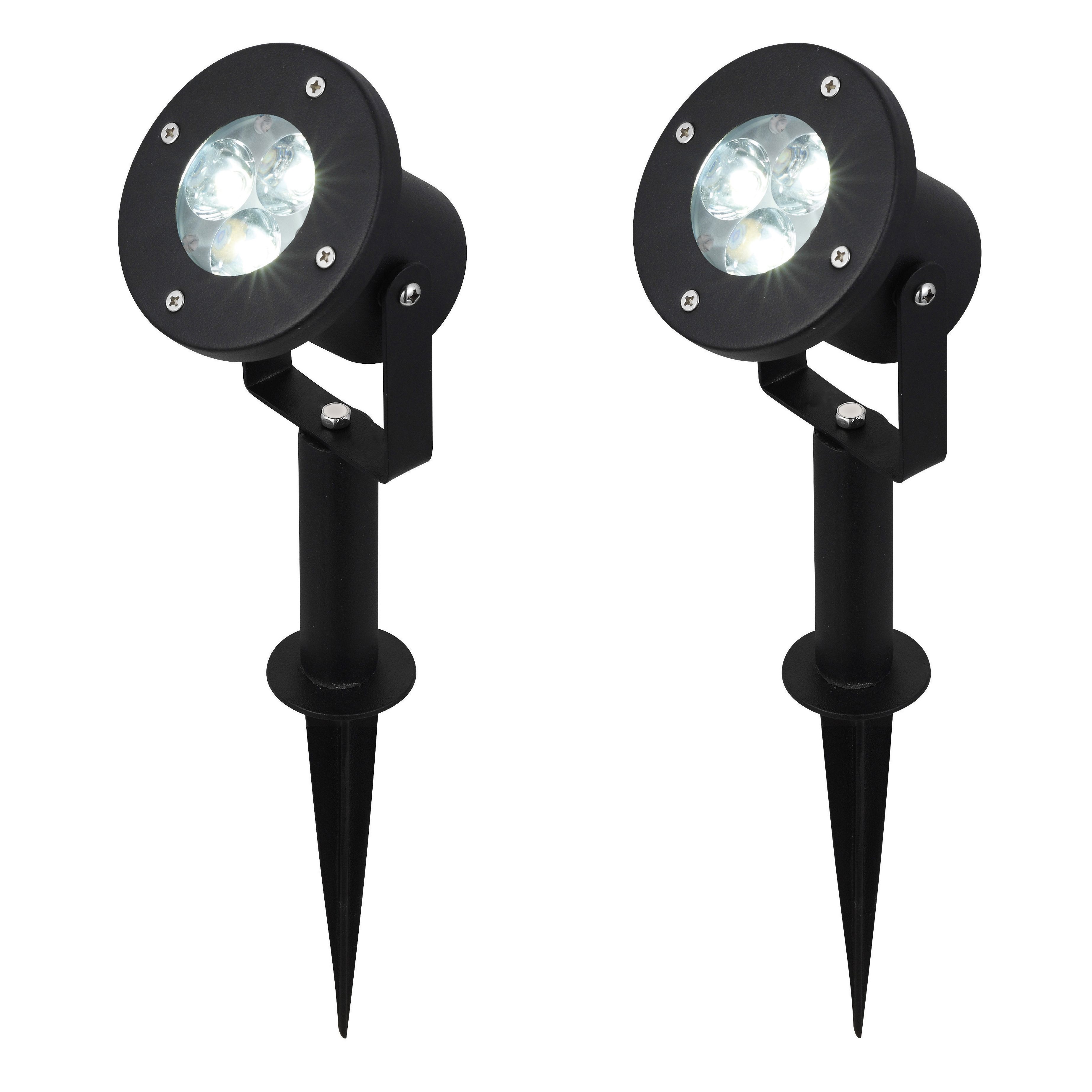 Spica Matt Black Mains-powered 6 lamp Spotlight | DIY at B&Q
