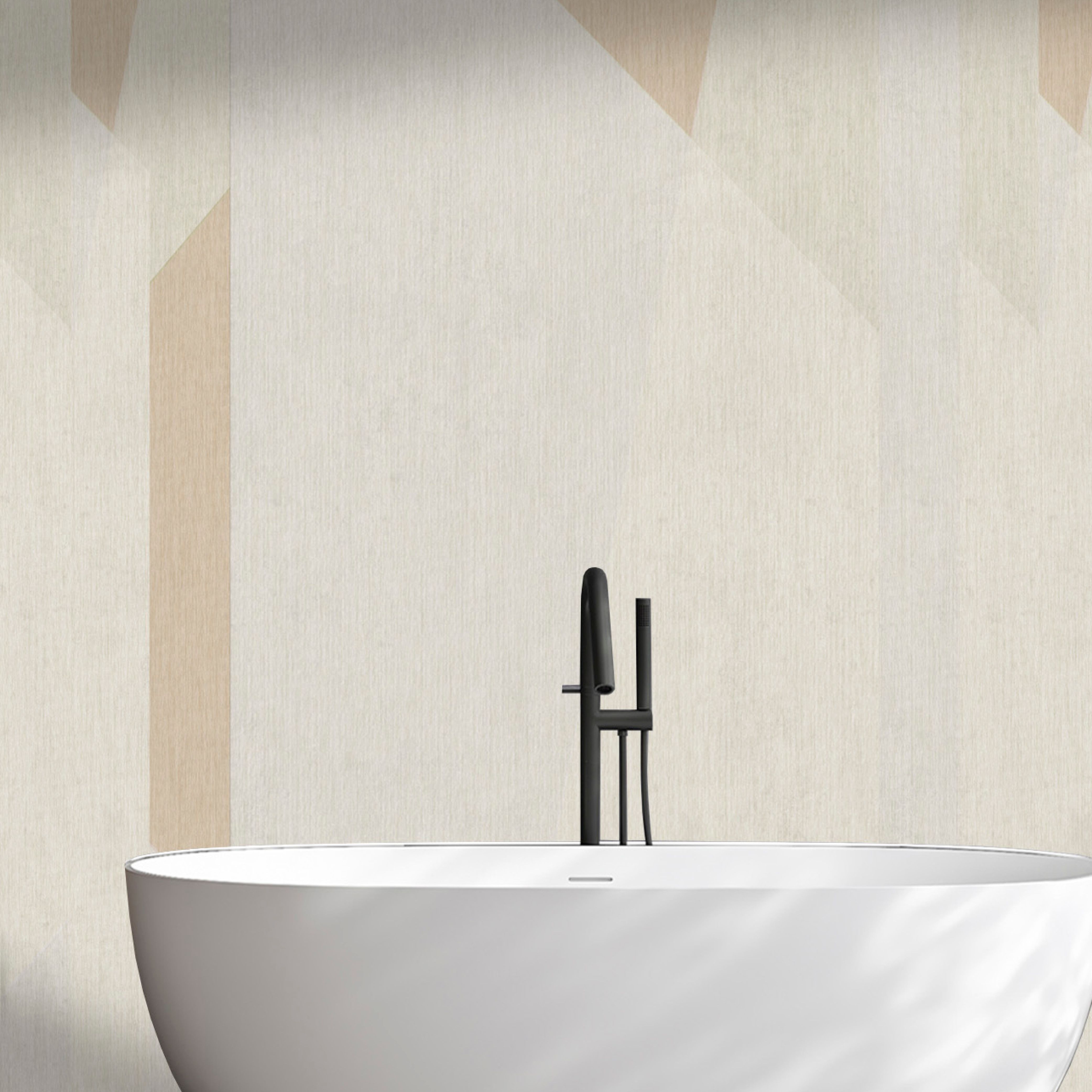 Splashwall Alloy Aluminium Bathroom & wet room Decorative panel (H)2420mm (W)600mm - Matt Geo ...