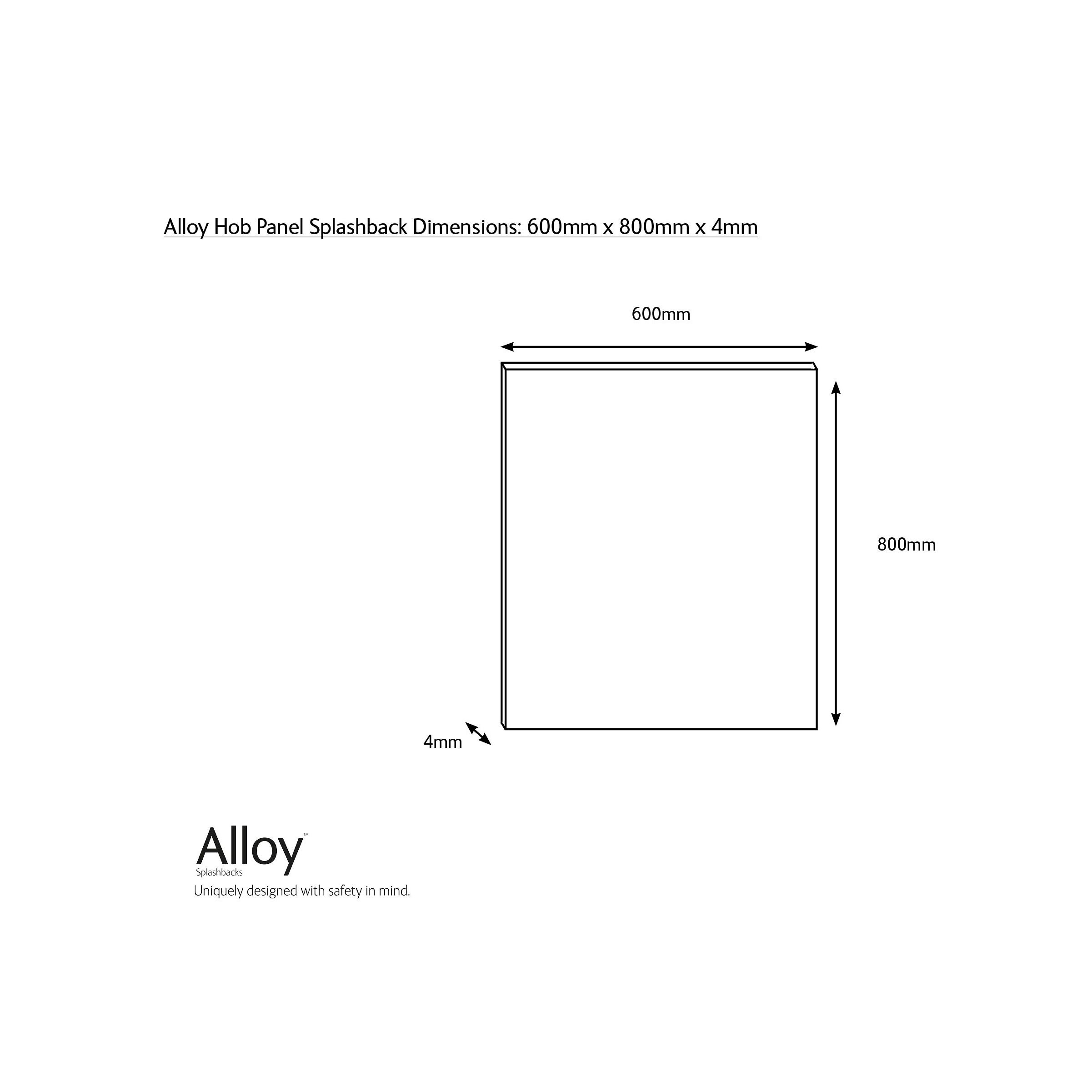Splashwall Alloy Brown Walnut geometric Aluminium Splashback, (H)800mm ...