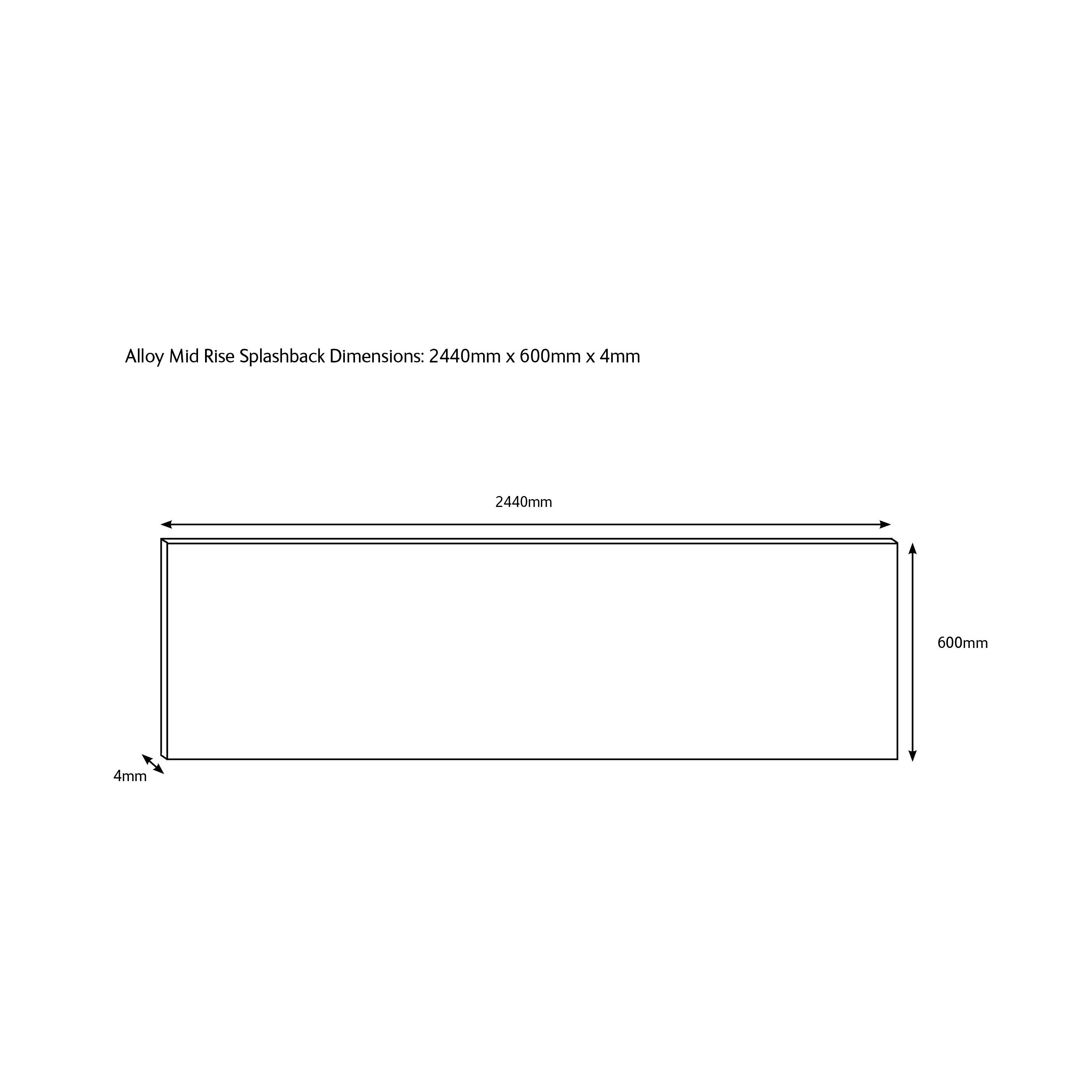Splashwall Alloy White Marble effect Aluminium Splashback, (H)600mm (W ...