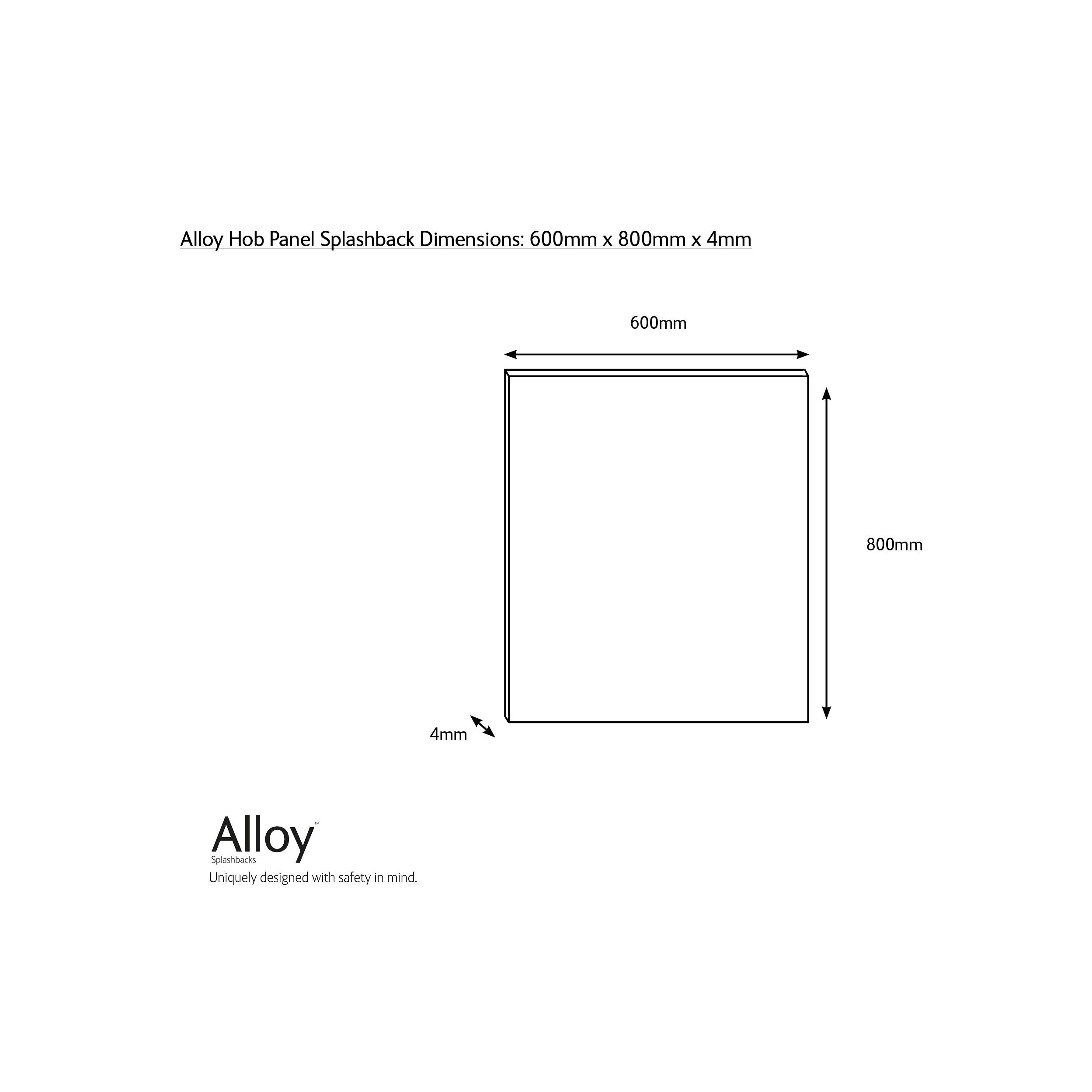 SPLASHWALL ALLOY WHITE MARBLE EFFECT ALUMINIUM SPLASHBACK, (H)800MM (W ...