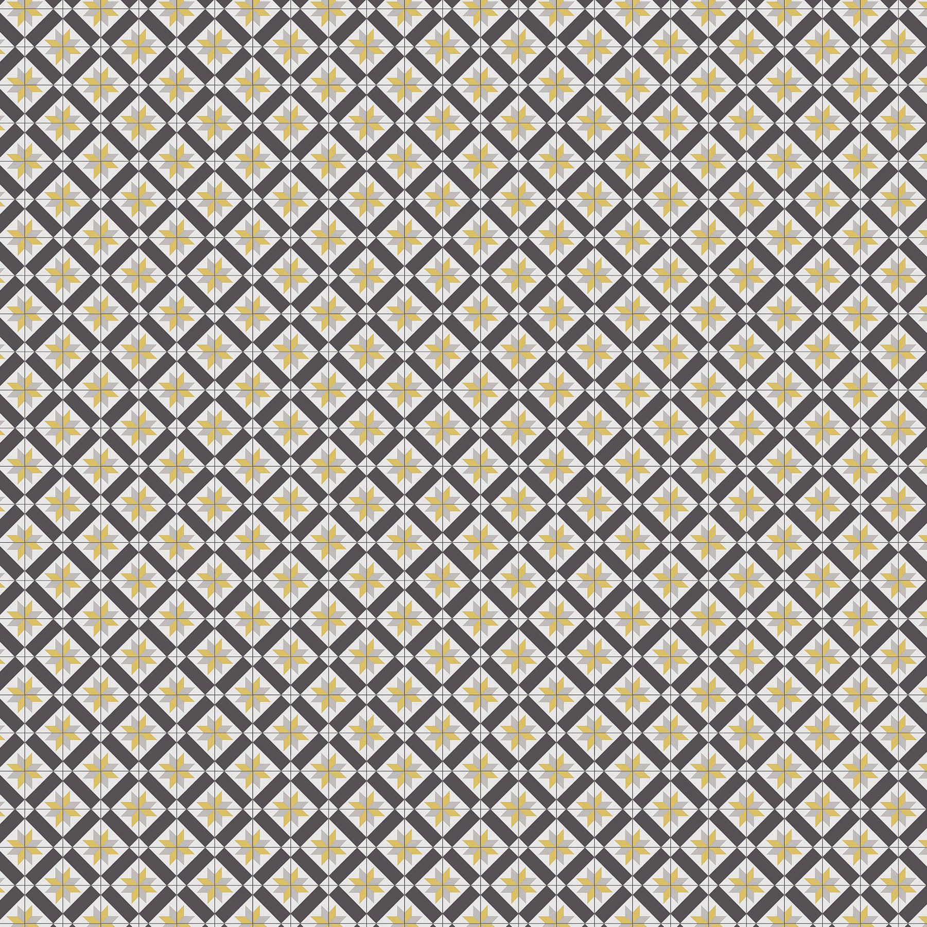 Splashwall Alloy Yellow Maltese ochre Mosaic Aluminium Splashback, (H ...