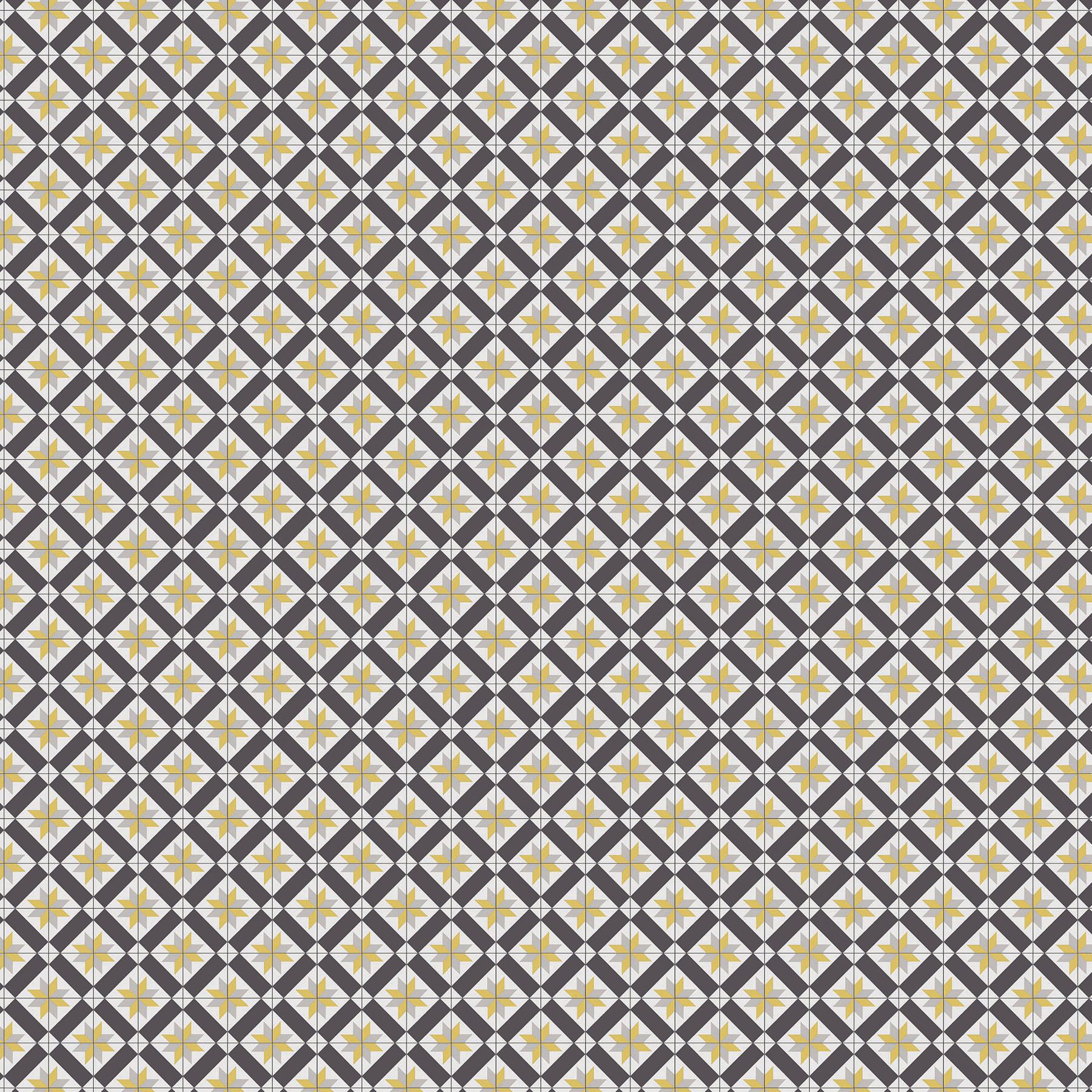 Splashwall Alloy Yellow Maltese ochre Mosaic Aluminium Splashback, (H ...