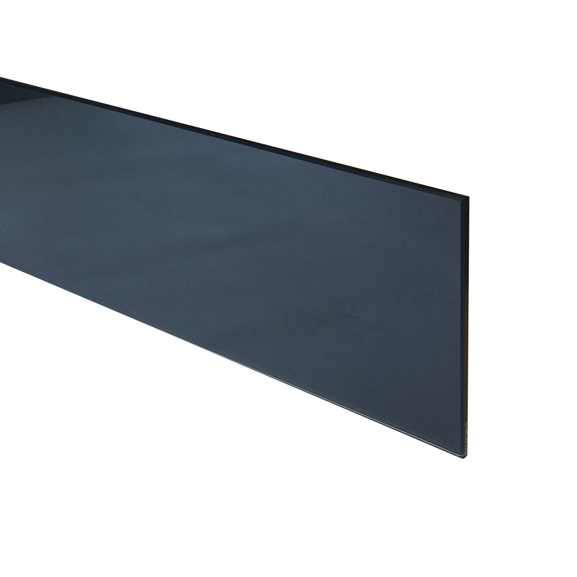 Splashwall Black Metallic effect Glass Upstand (L)600mm | DIY at B&Q