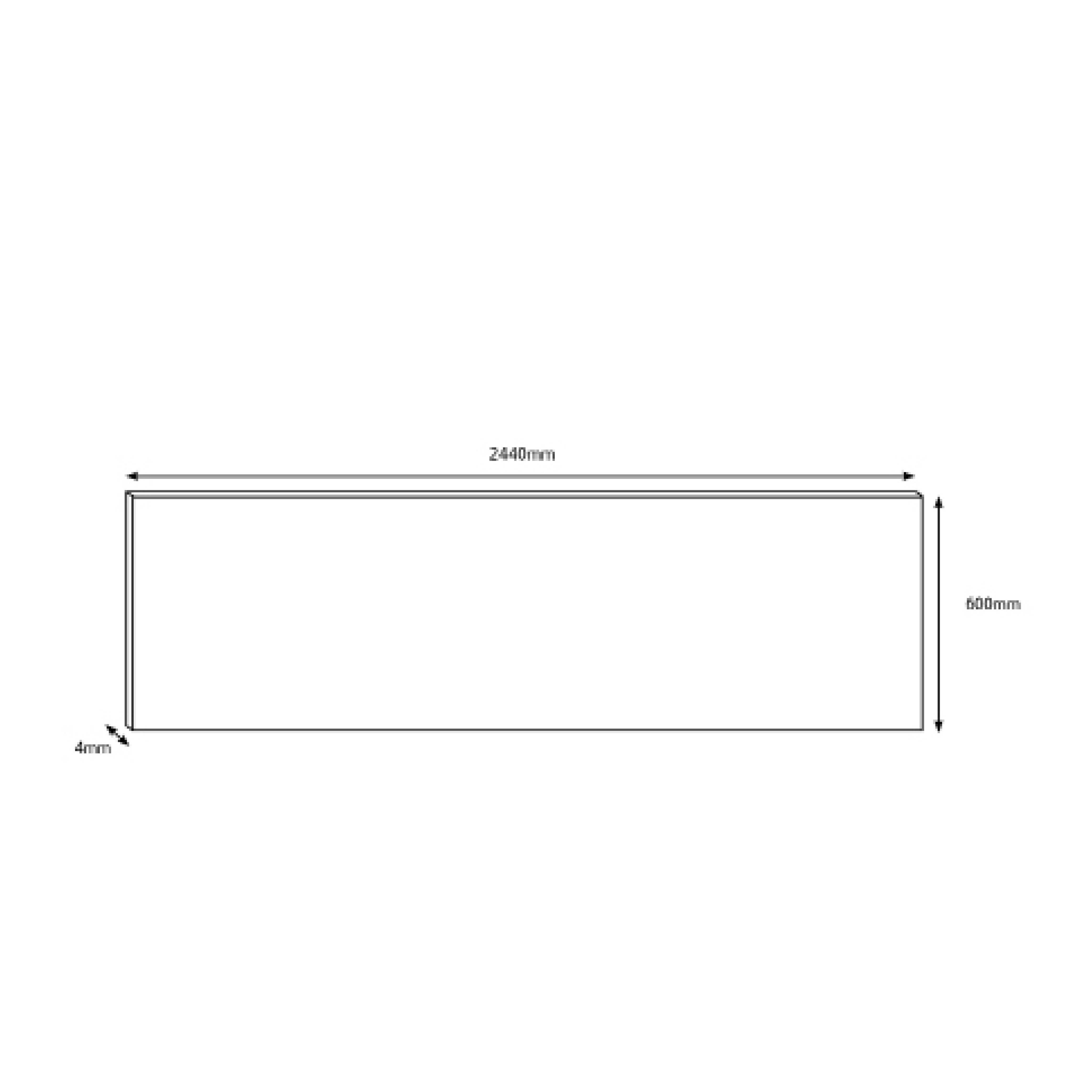 Splashwall Blue Scallop Tile Aluminium Splashback, (H)600mm (W)2440mm ...