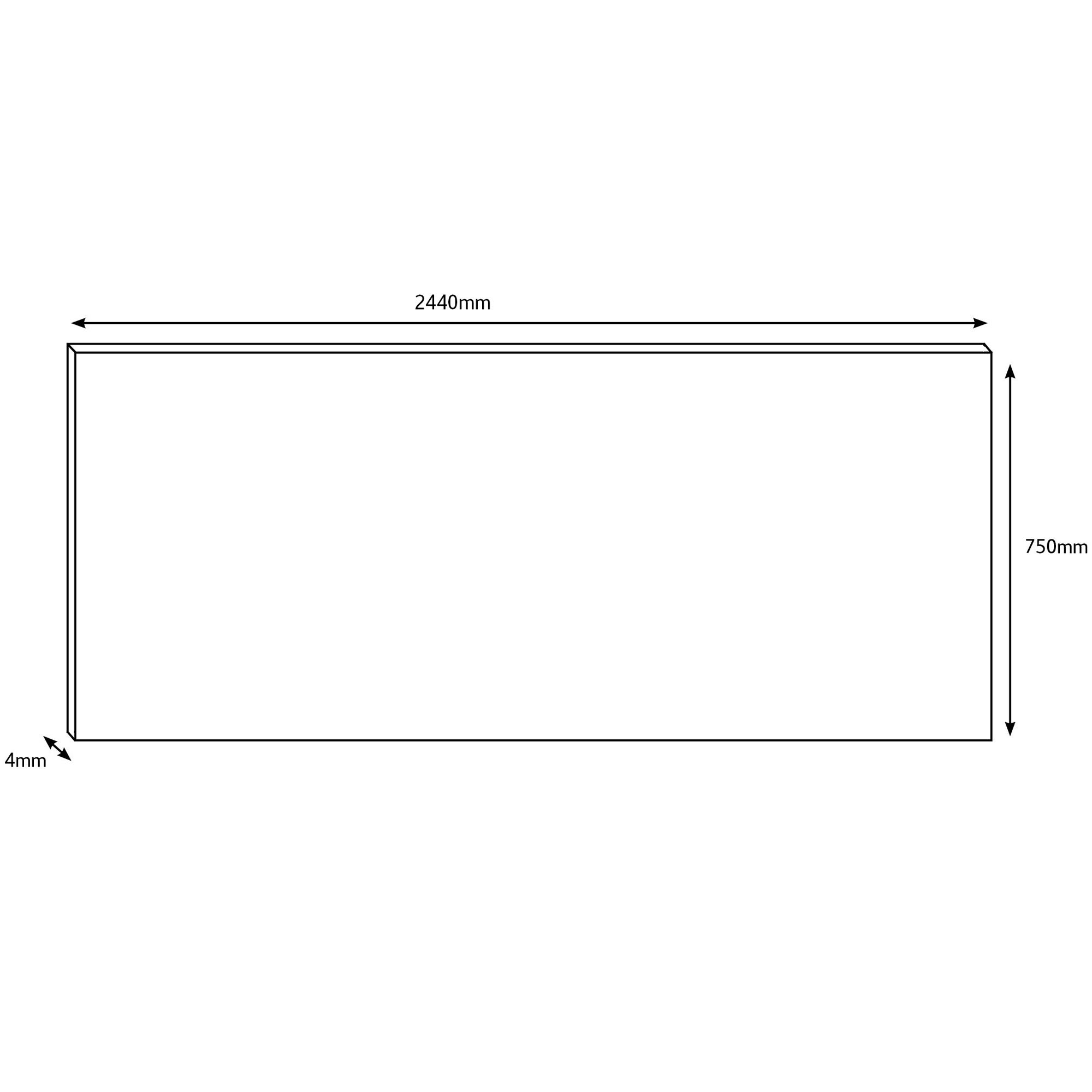 Splashwall Blue Scallop Tile Aluminium Splashback, (H)750mm (W)2440mm ...