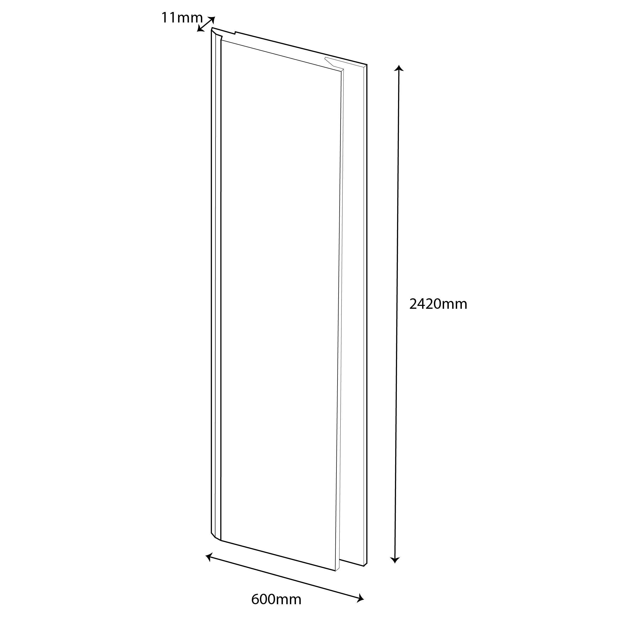 Splashwall Elite Composite Tongue & groove Bathroom & wet room Decorative panel (H)2420mm (W ...