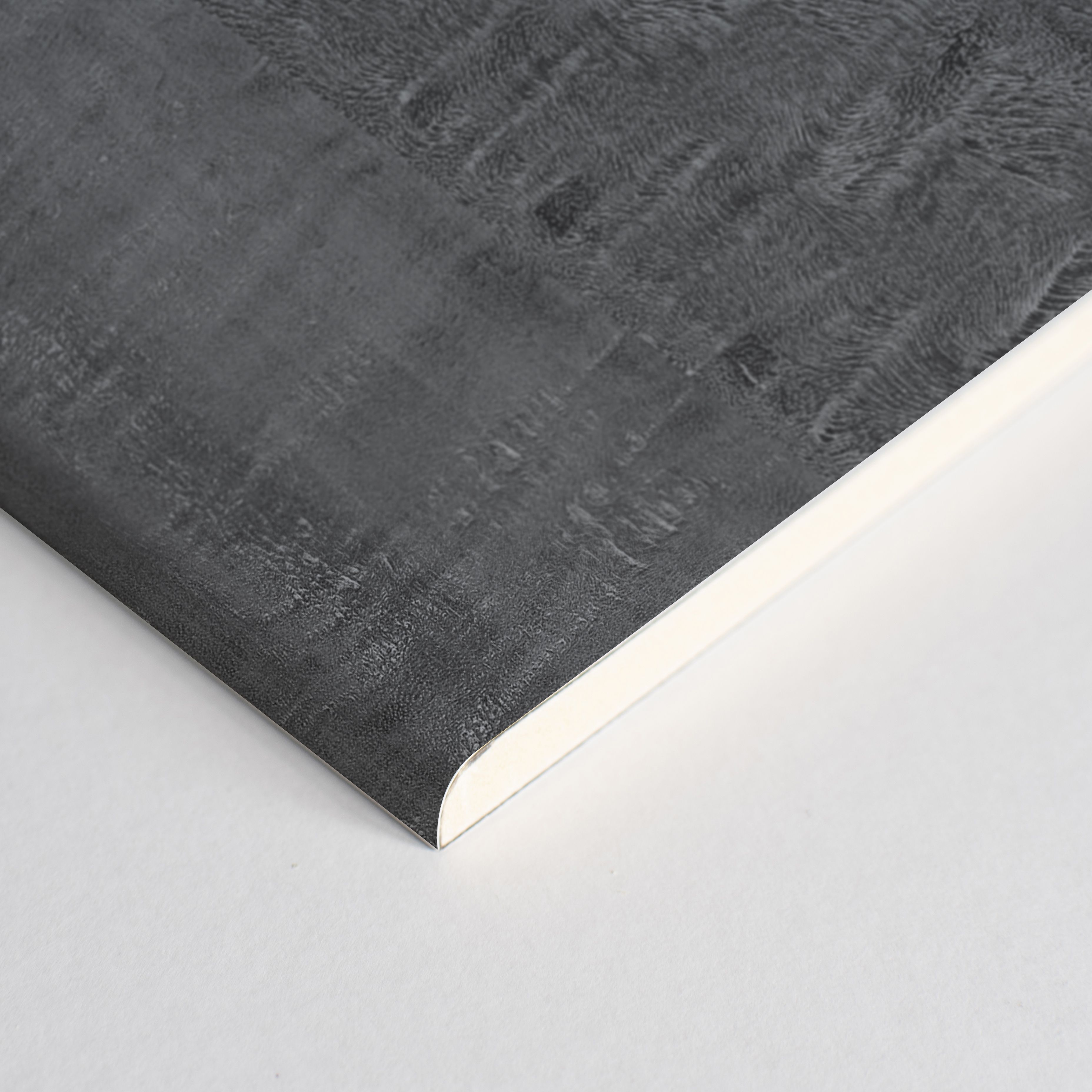 Splashwall Elite MDF & vinyl Tongue & groove Panel (H)2420mm (W)1200mm - Matt Charcoal eucalyptus