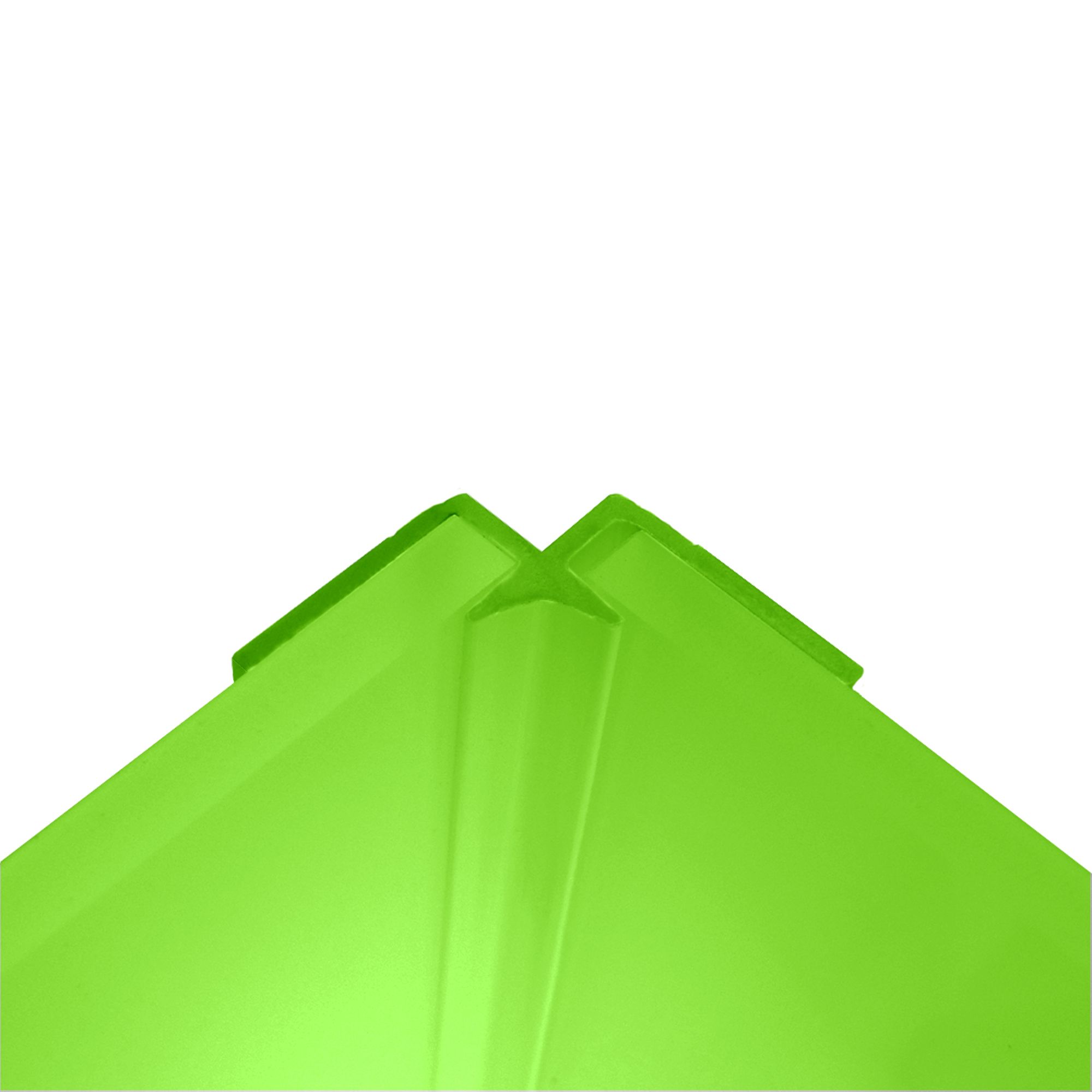 Splashwall Gloss Lime Panel internal corner joint, (W)400mm (T)4mm