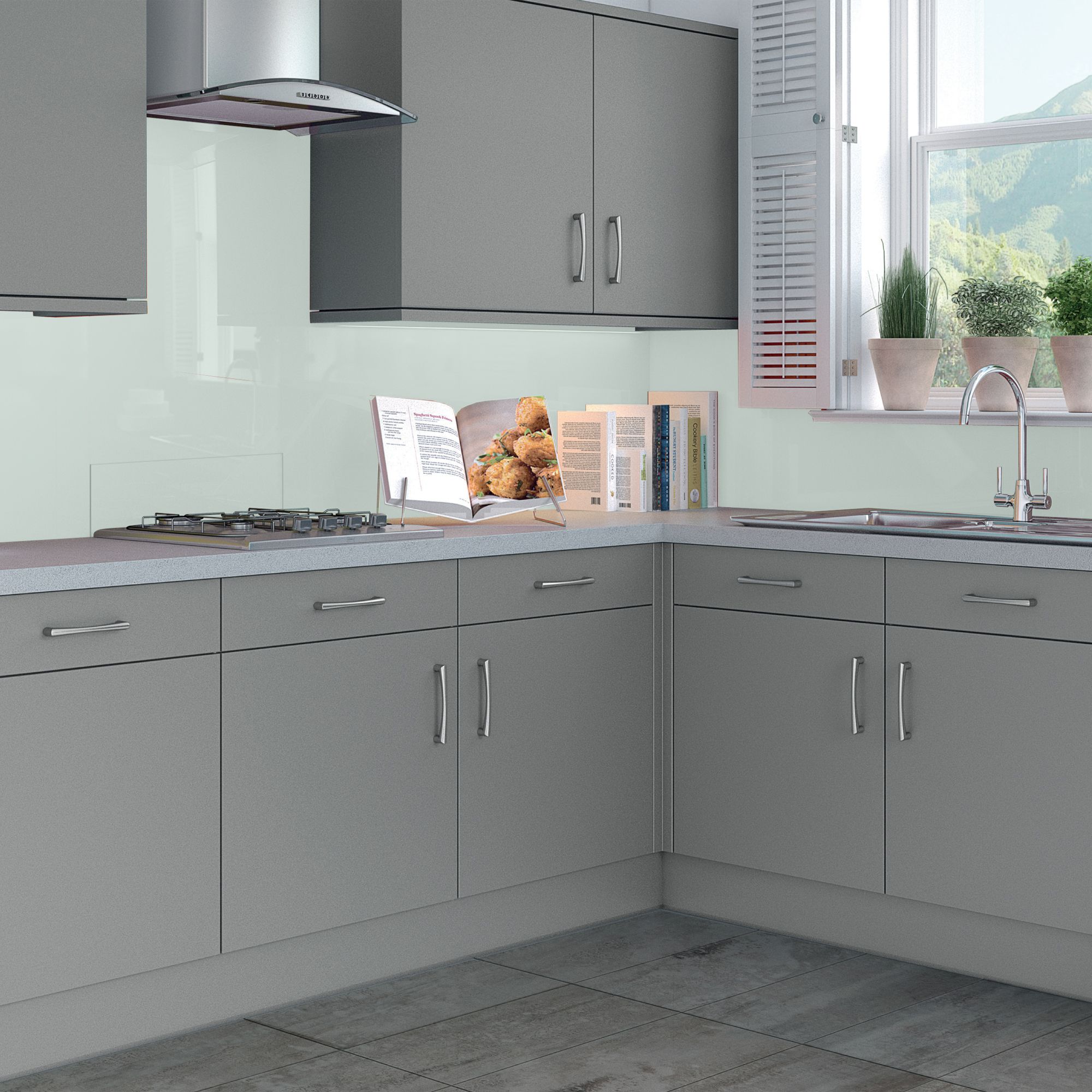 Splashwall Gloss Mist Acrylic Panel (H)2440mm (W)1200mm