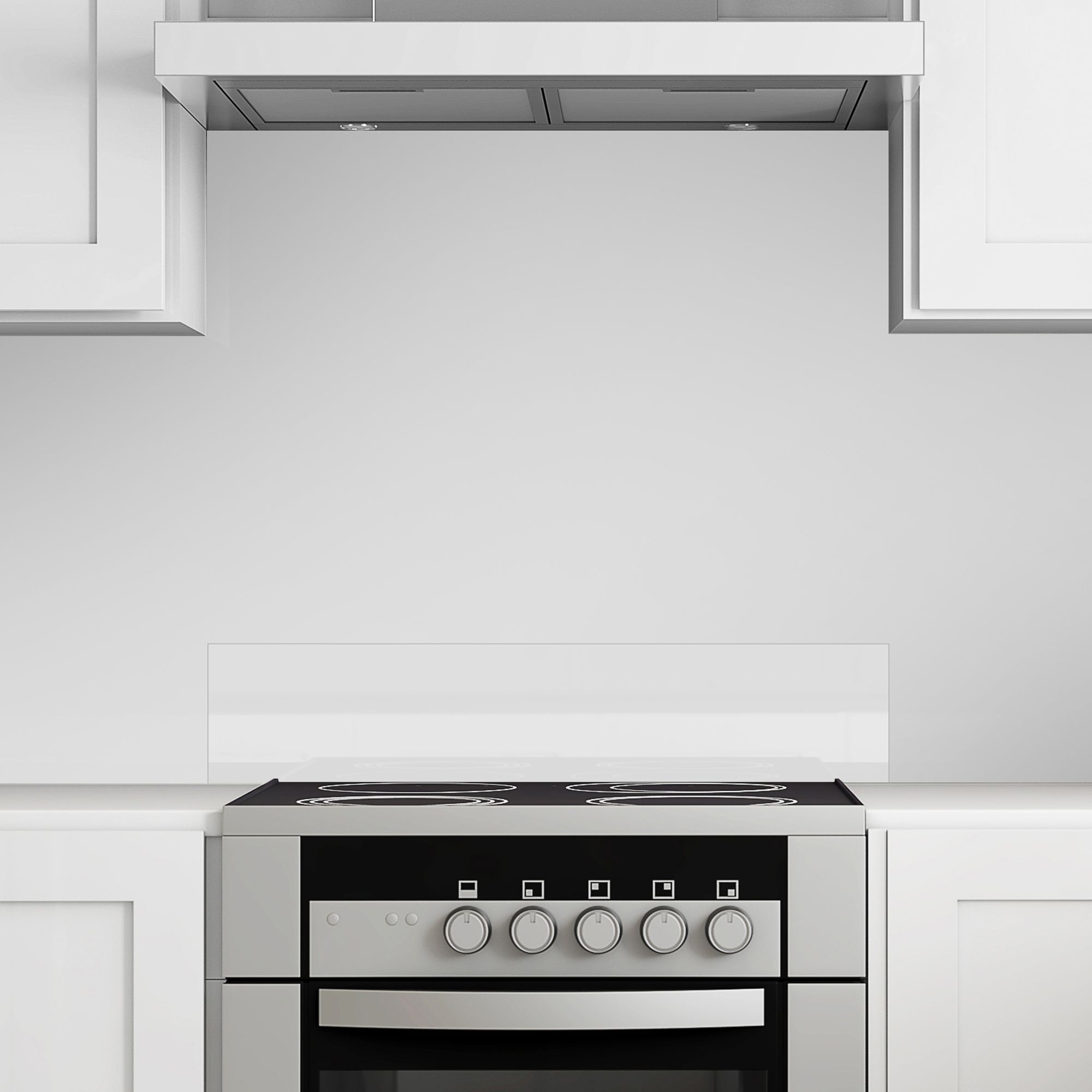 Splashwall Gloss White Glass Upstand (L)900mm