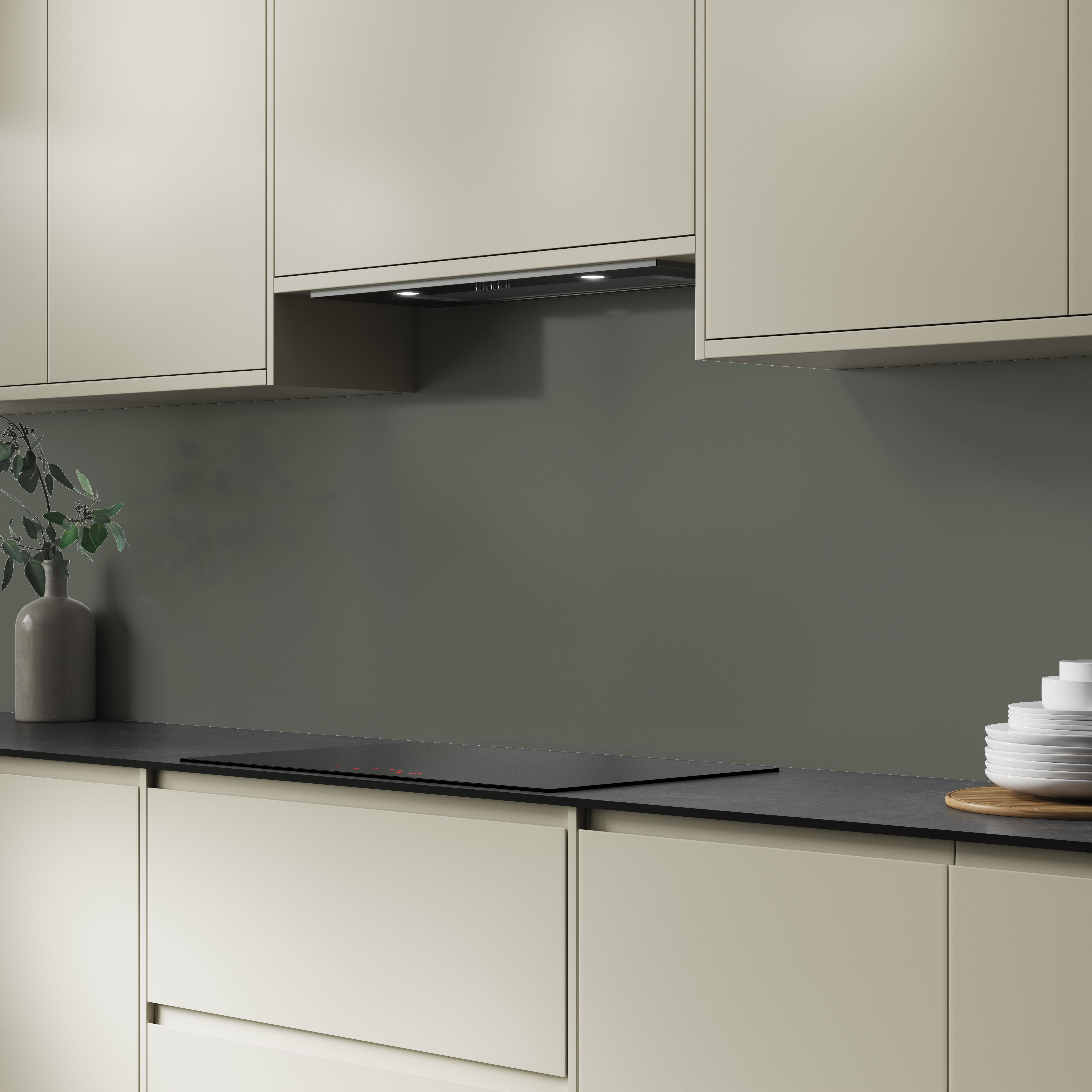 Splashwall Grey & Seafoam Green Aluminium Splashback, (H)750mm (W ...